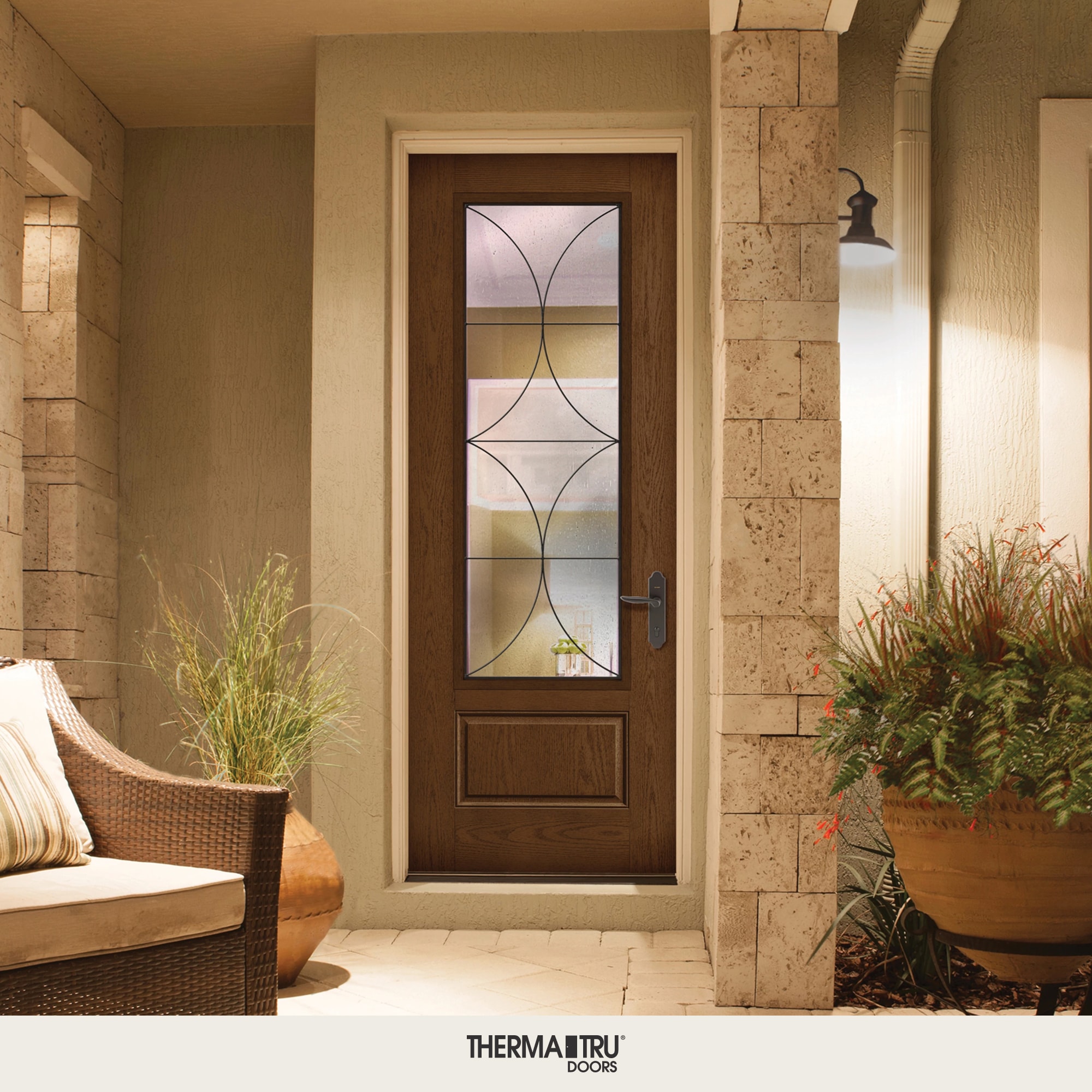 Therma-Tru Latitude 36-in x 96-in x 4-9/16-in Fiberglass Right-hand ...