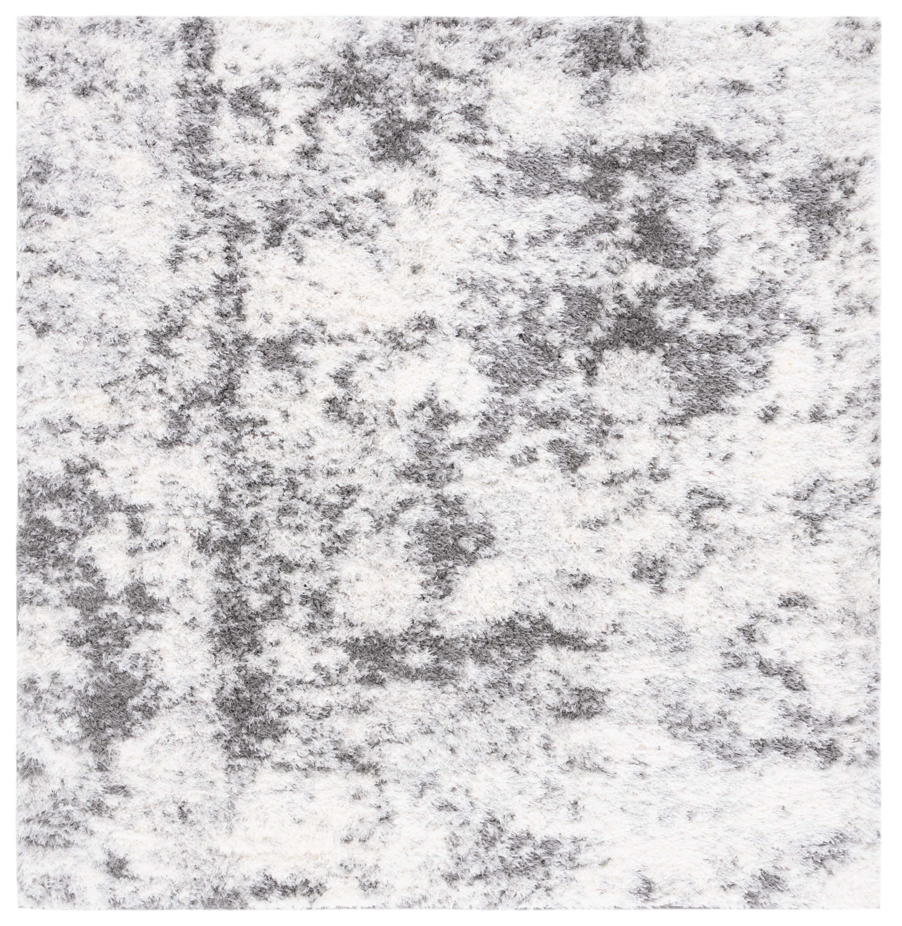 Safavieh Lindsay Shag 550A Ivory/Grey 7 X 7 Area Rug in the Rugs ...