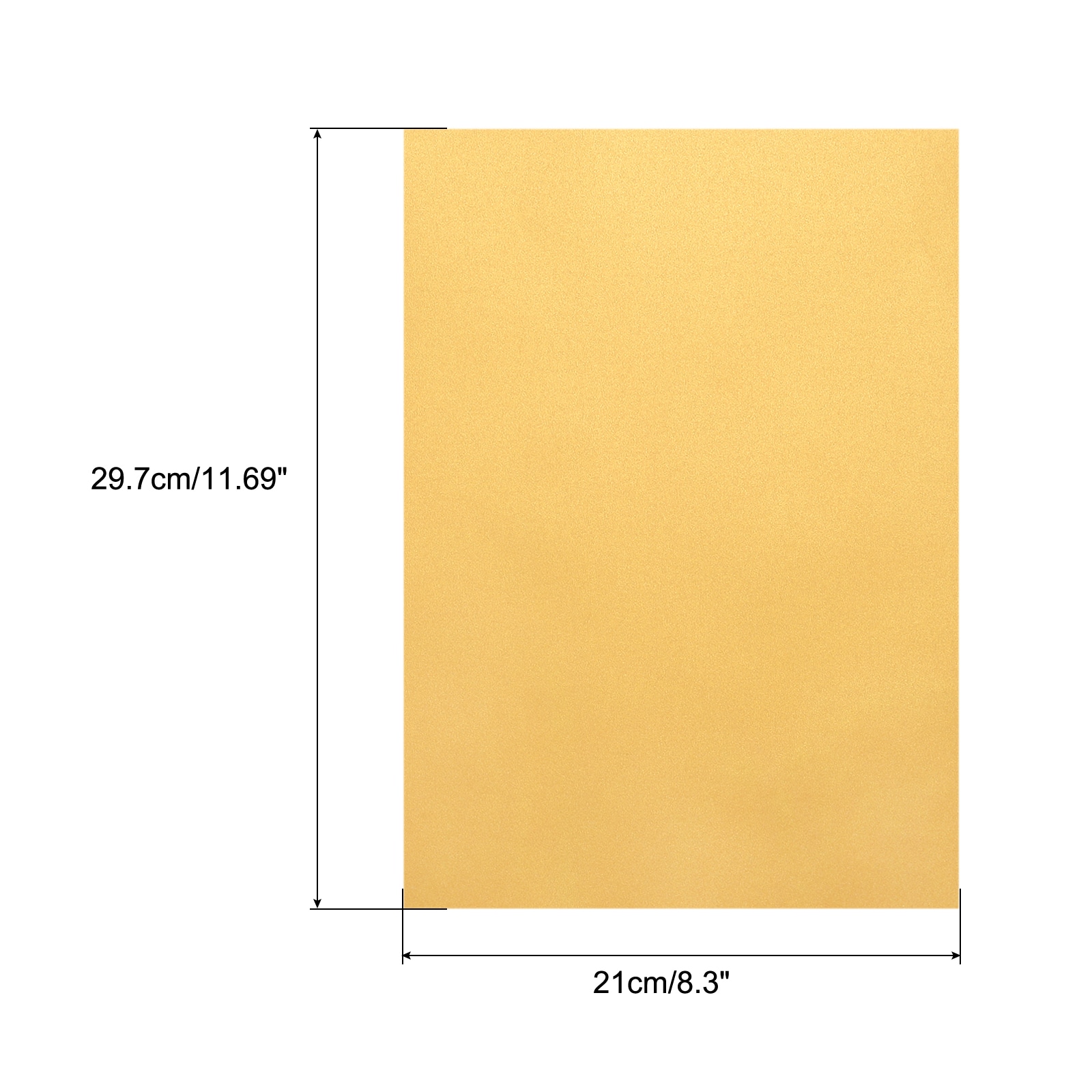 Unique Bargains Colored Vellum Paper 50 Sheet Gold Transparency 11.7 x ...