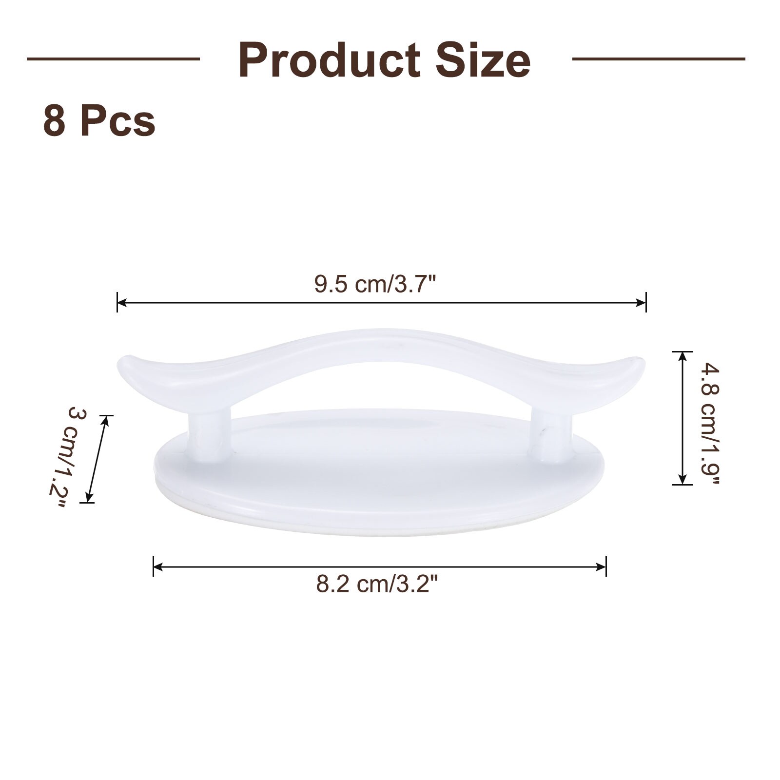 Unique Bargains 8pcs Self-Adhesive Drawer Knobs Plastic No-Drilling ...