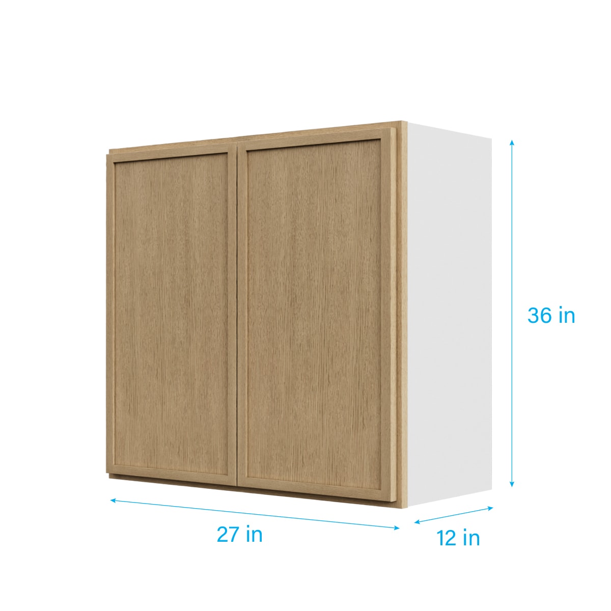 RELIABILT Webster 27-in W x 36-in H x 12-in D White Oak Stained Wall ...