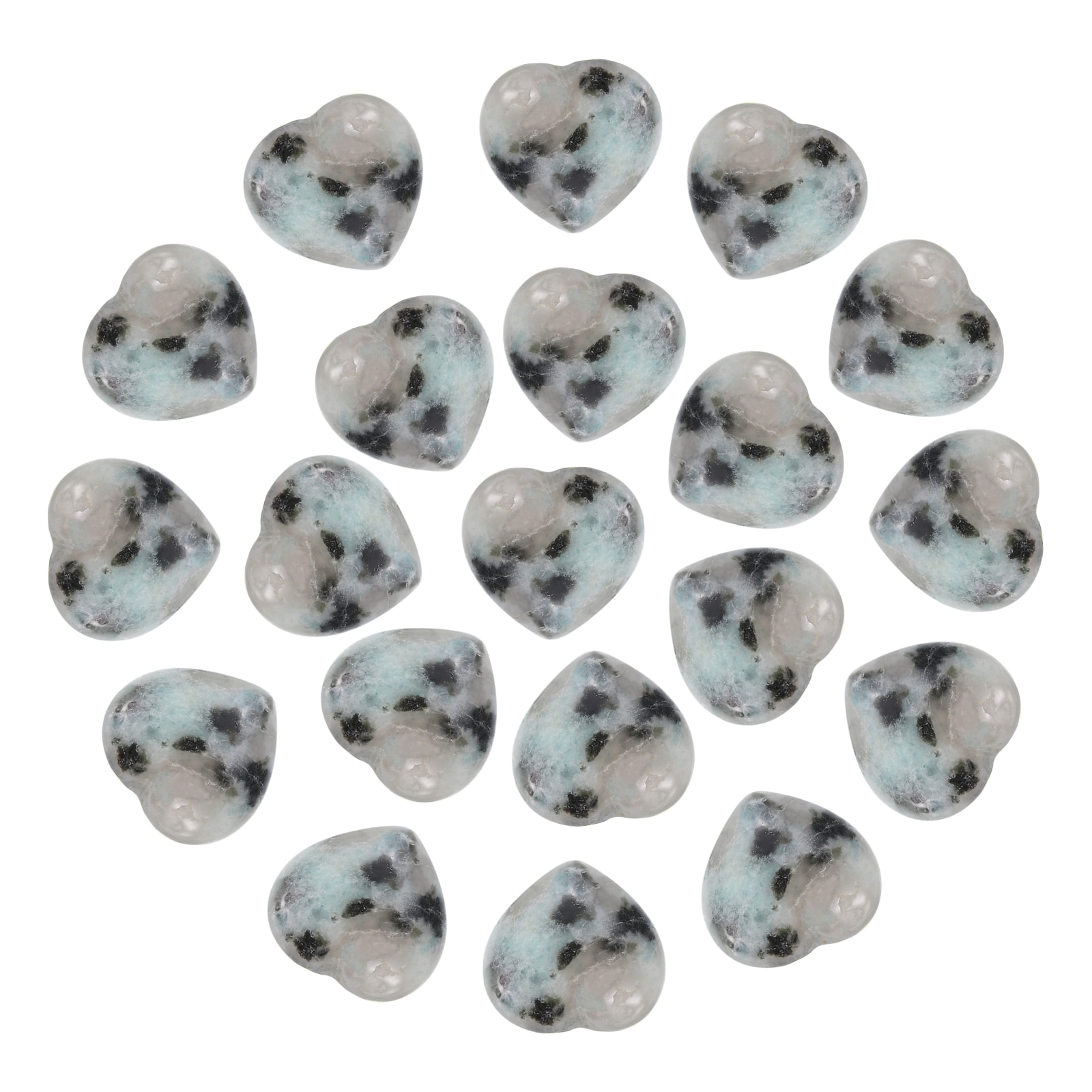 PATIKIL 20 Pcs Natural Heart Shaped Crystal Stone 0.6 Inch Mini ...