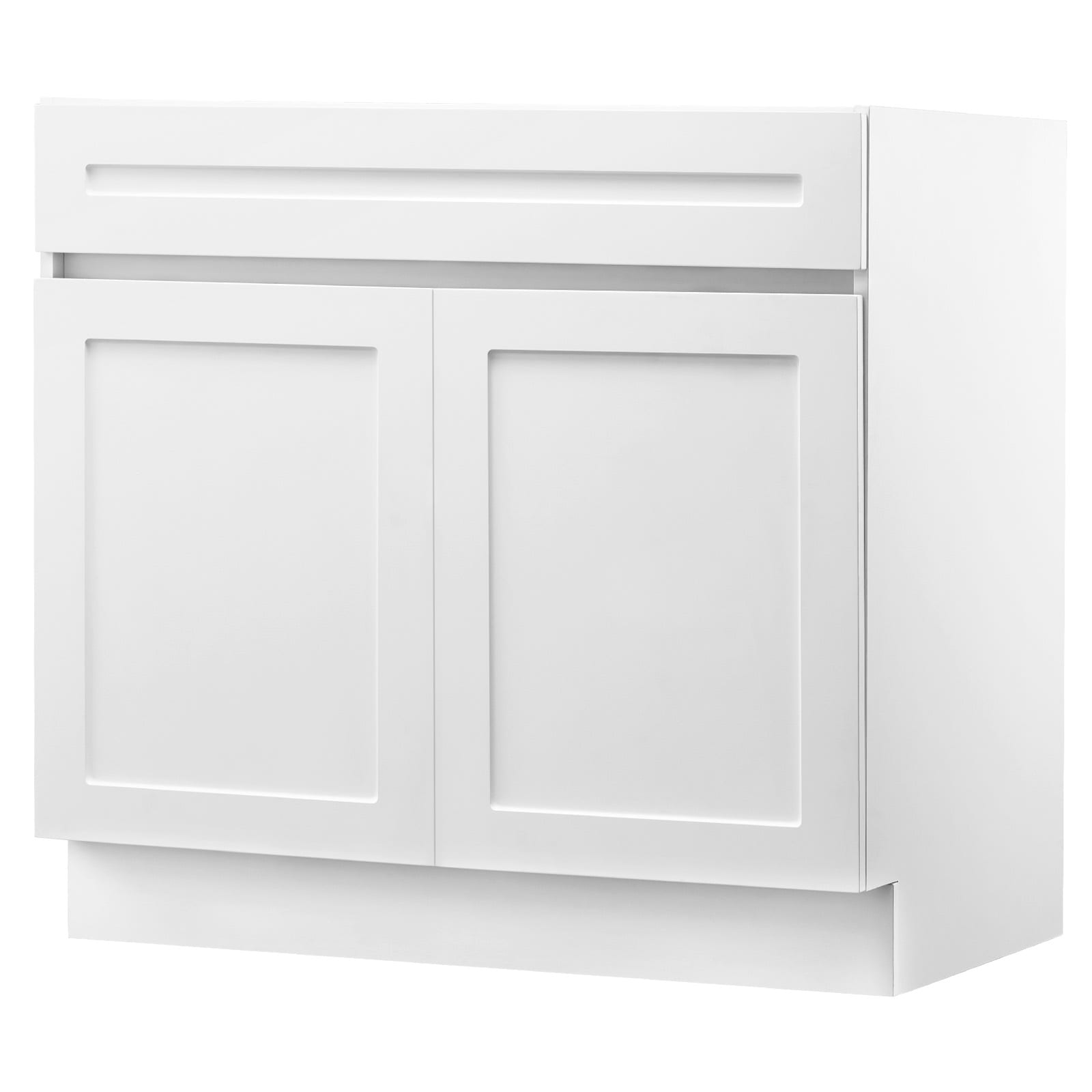 VEVOR White Shaker Base Cabinet with Drawer 30-Inch Unassembled Drawer ...