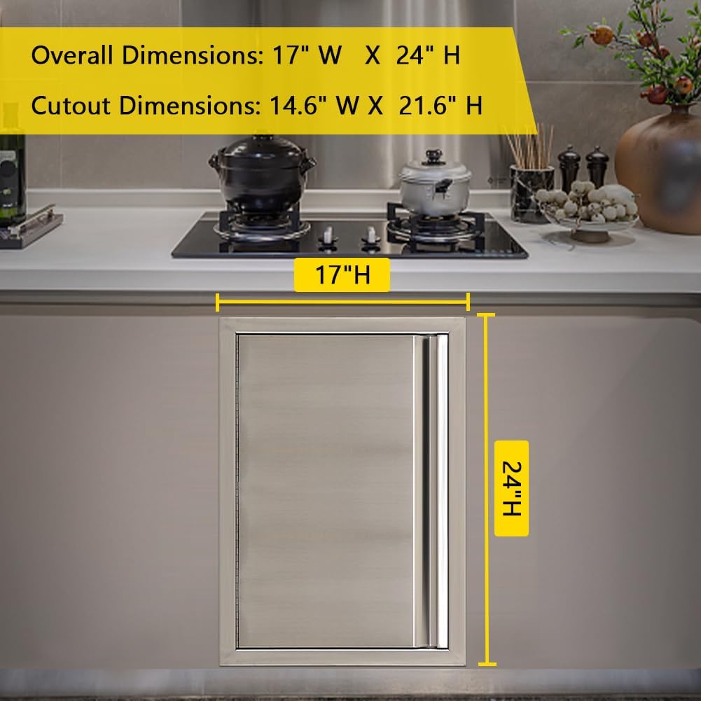 Garvee Stainless Steel Access Door for Outdoor Kitchen - Flush Mount ...