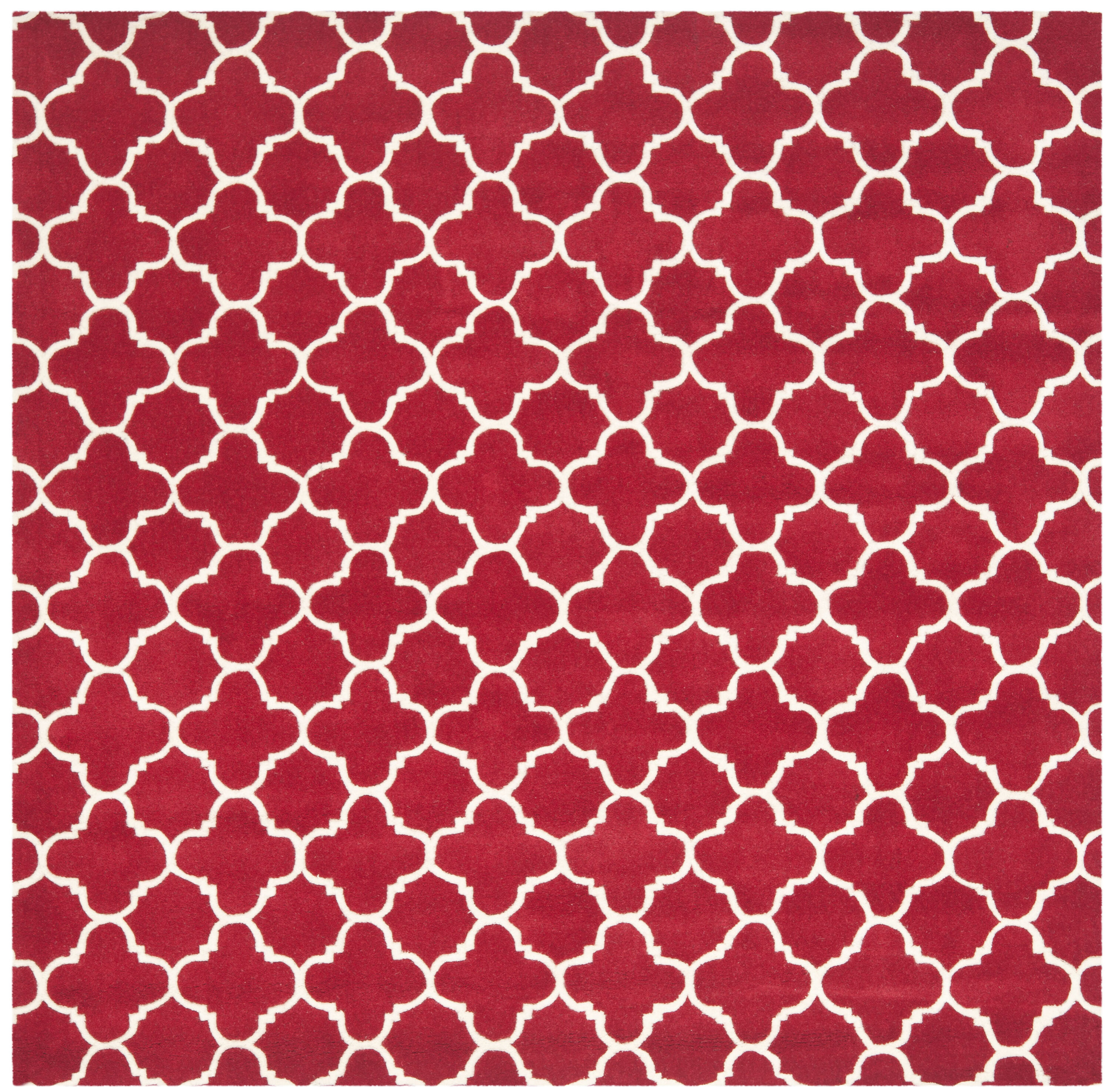 Safavieh Chatham 717G Red Ivory 7 x 7 Square Area rug in the Rugs ...