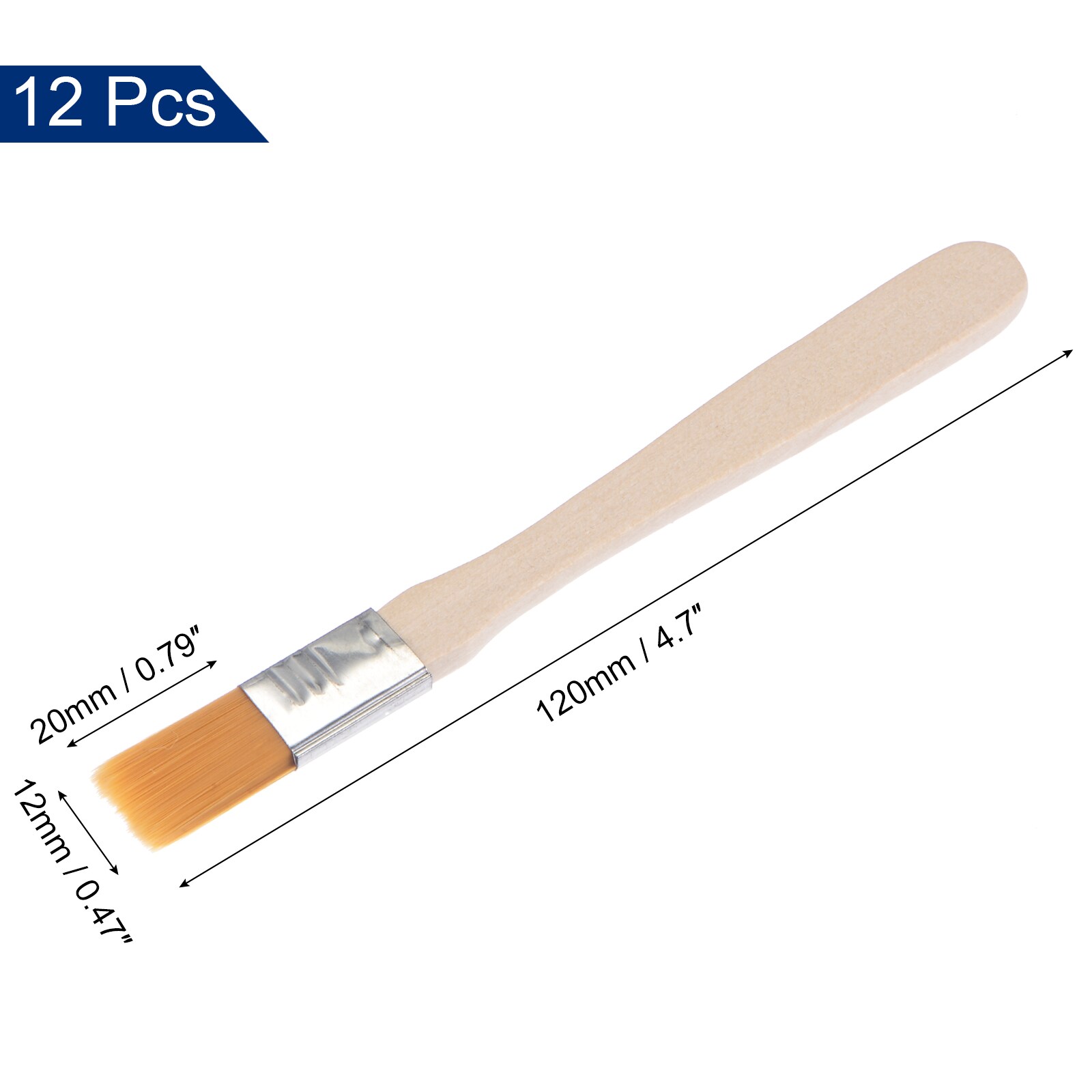 Unique Bargains 5 Inch Paint Brush 0.5 Inch Width Soft Nylon Bristle ...
