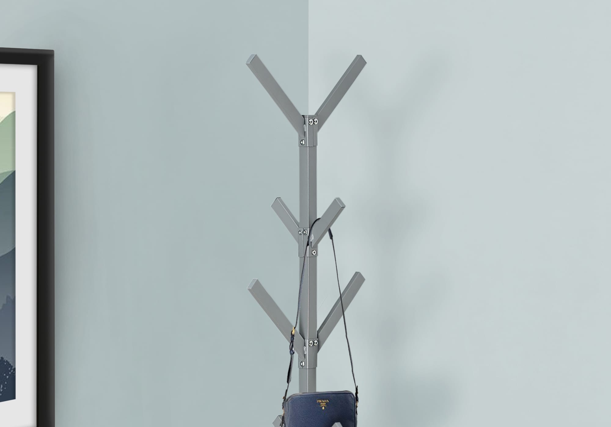 LOVMOR Coat Rack Hall Tree Free Standing 8 Hooks Entryway 70h Bedroom ...
