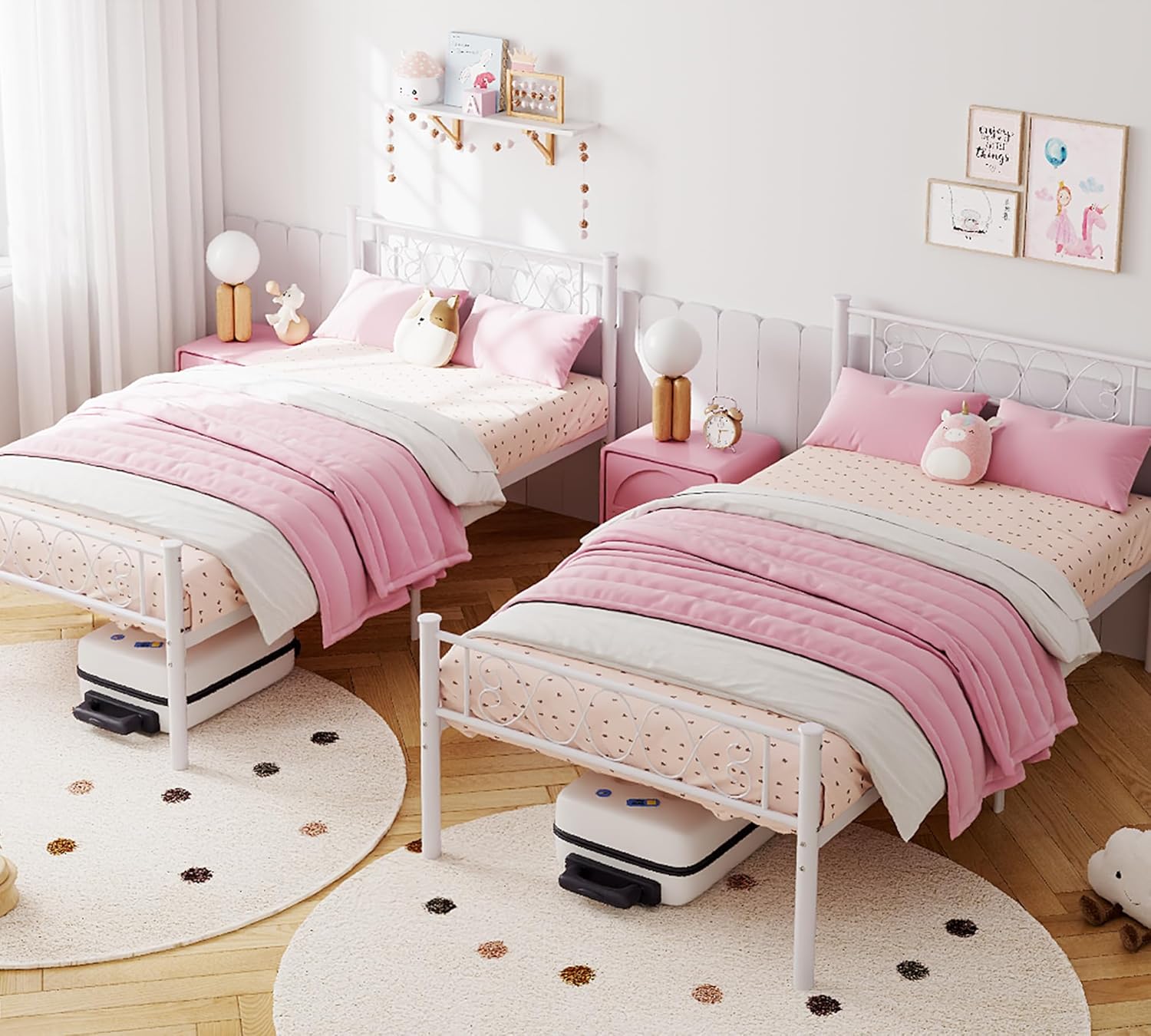 GAOMON Twin XL Metal Platform Bed Frame with Heart Headboard No Box ...
