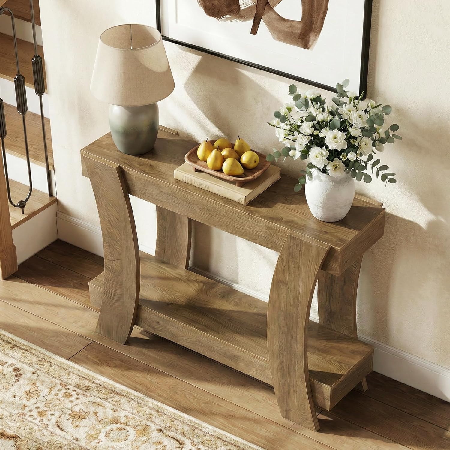 Tribesigns 47 inch Console Table for Entryway Farmhouse Wooden Sofa ...