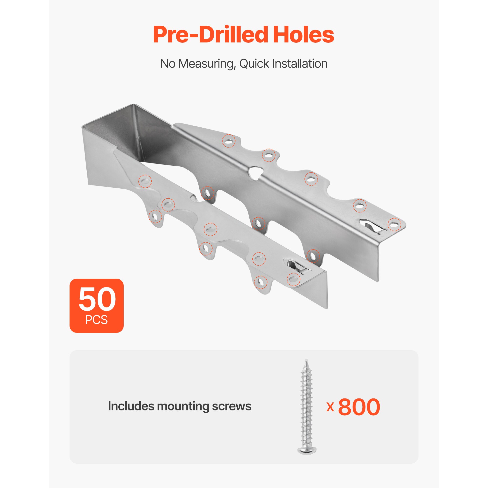 GIVIMO 50-Pack 2x8 Joist Hanger 1.57 x 1.50 x 7.83-in Inner Dimensions ...