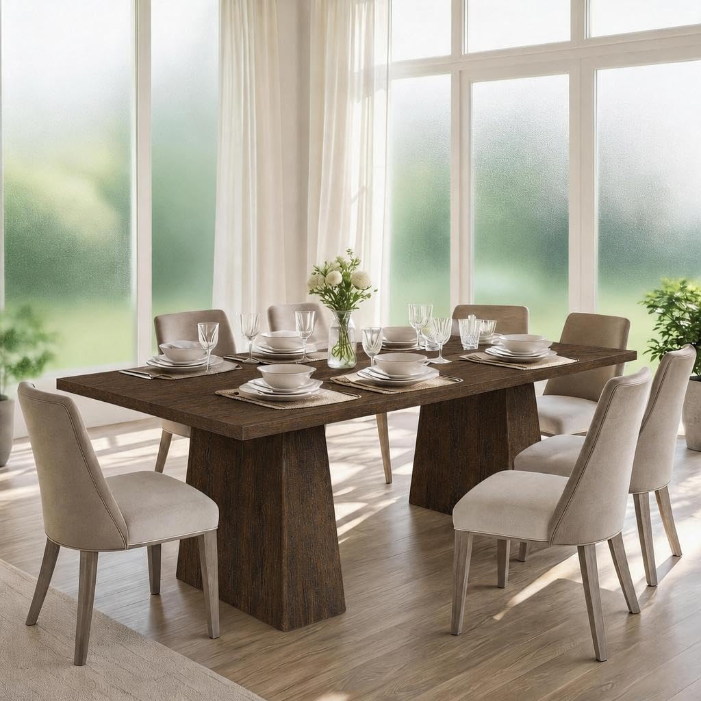 Garvee 71 Inch Rectangular Dining Table Wooden Kitchen Table with ...