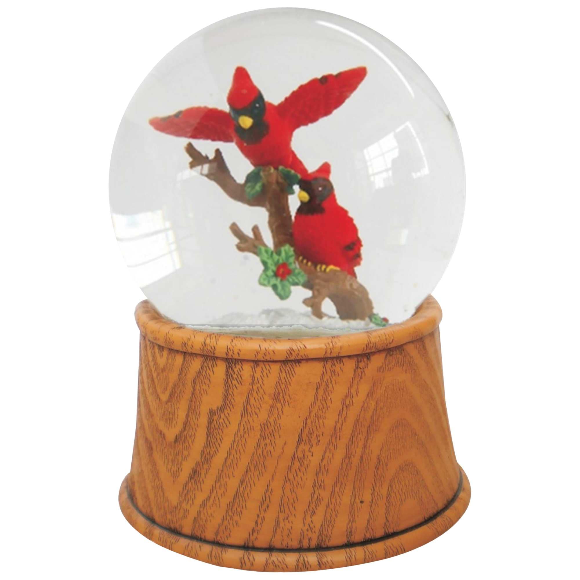 Northlight 5.5 inch Pair of Cardinals on Branch Christmas Snow Globe in ...