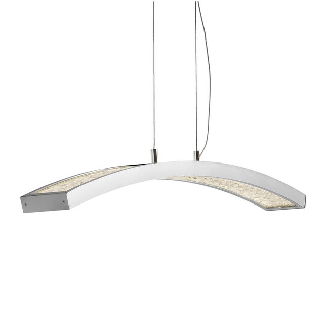 elan Crushed Ice Chrome Modern/Contemporary Crystal Linear LED Pendant ... elan Crushed Ice Chrome Modern/Contemporary Crystal Linear LED Pendant ...