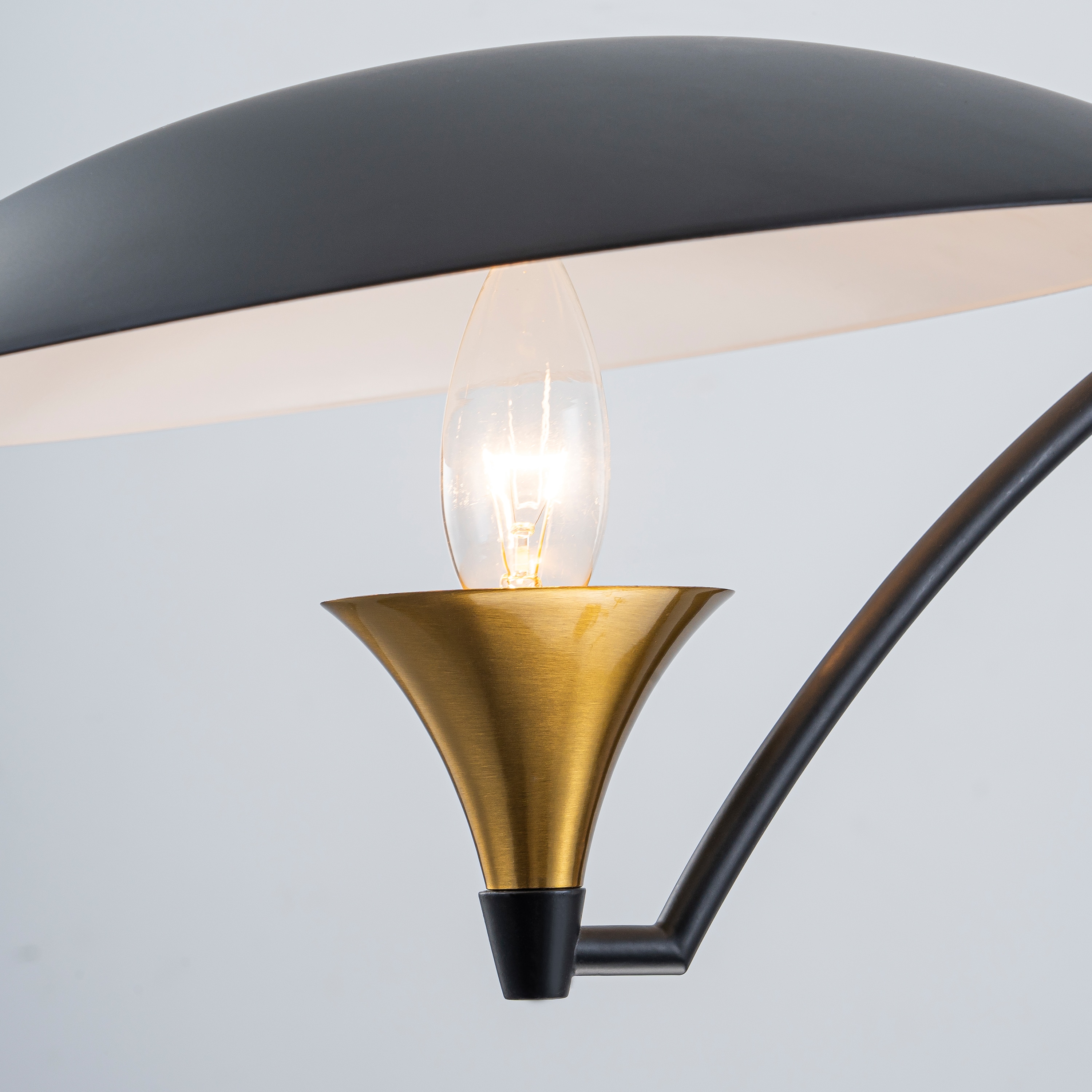 GoYeel 2 -Light Black and Gold Industrial Linear Hanging Kitchen Island ...