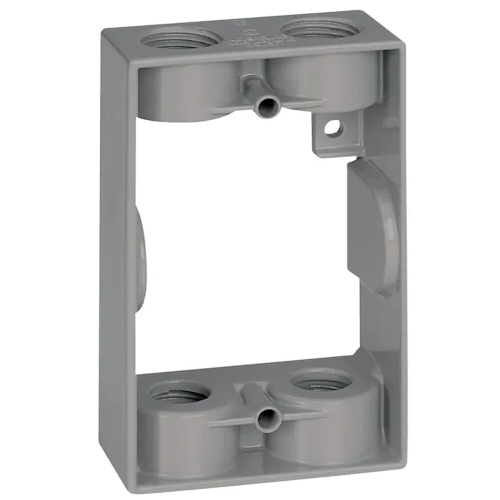 Wiremold 1-Gang Metal Weatherproof New Work Angled Electrical Box in ...