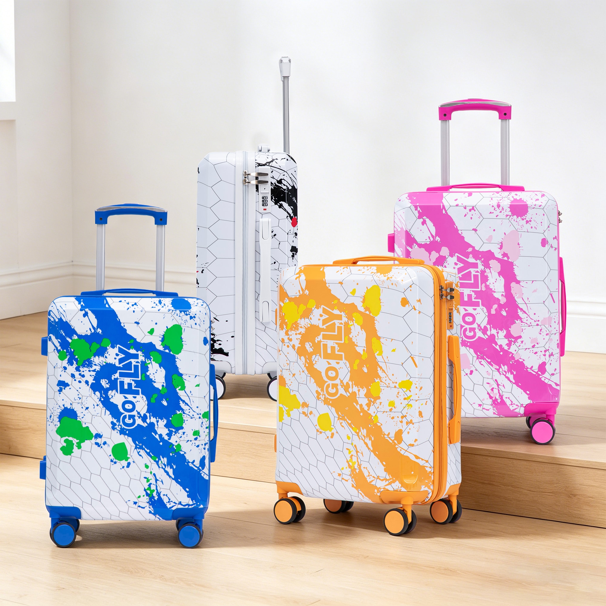 ModernLuxe 20 Inch PC Spinner Wheel Luggage Carry on Suitcase With ...