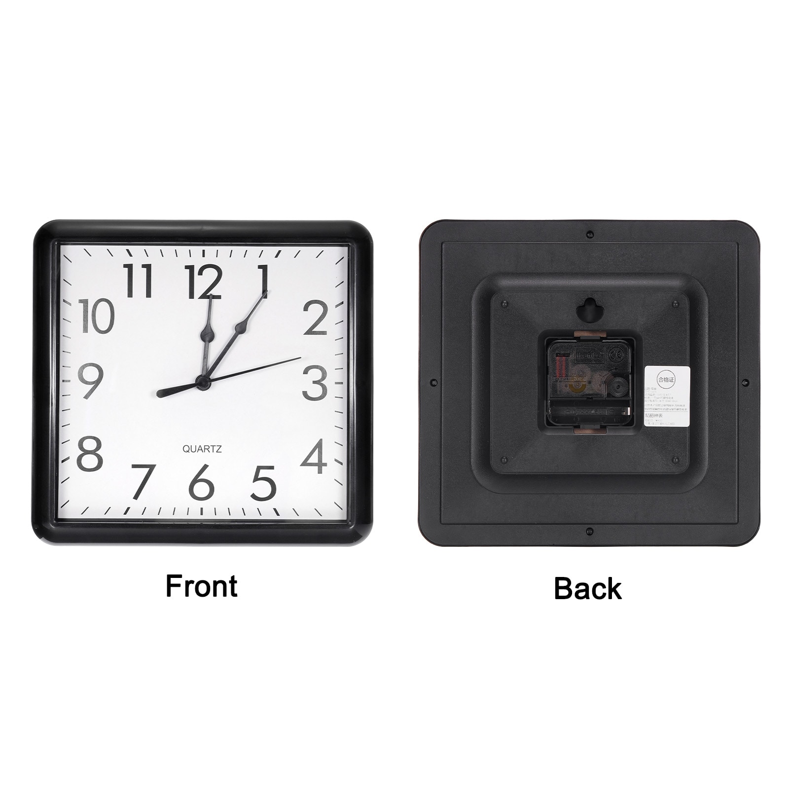 PATIKIL 9x9inch Wall Clock Quartz Battery Operated Silent Non-Ticking ...