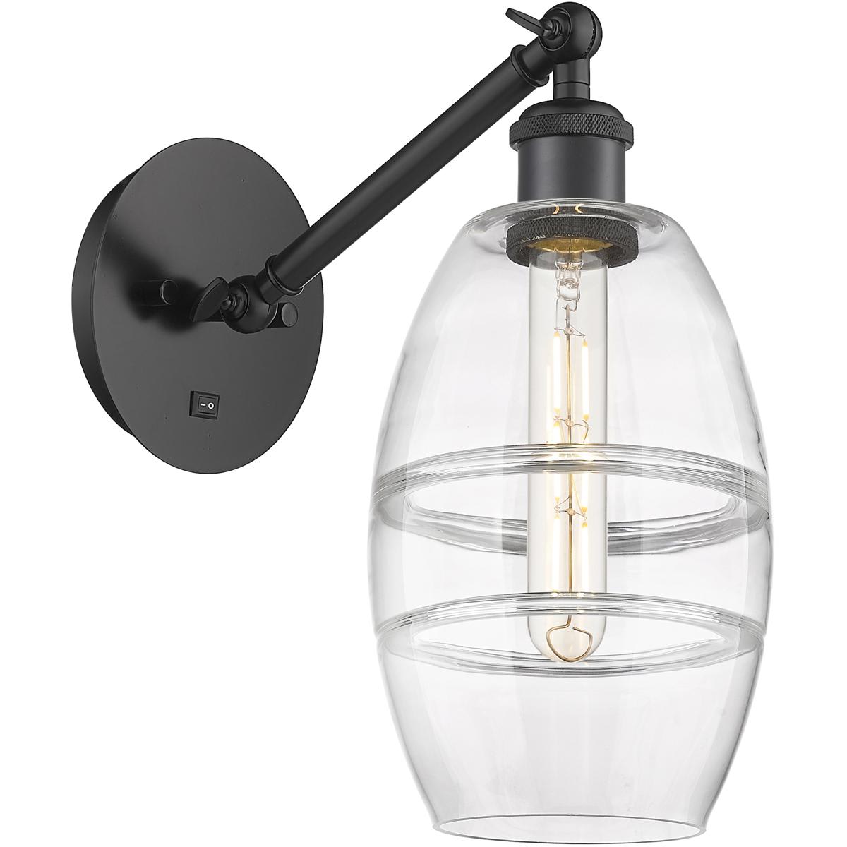 Innovations Lighting 317-1W-BK-G557-6CL Ballston Vaz Wall Sconce Matte ...