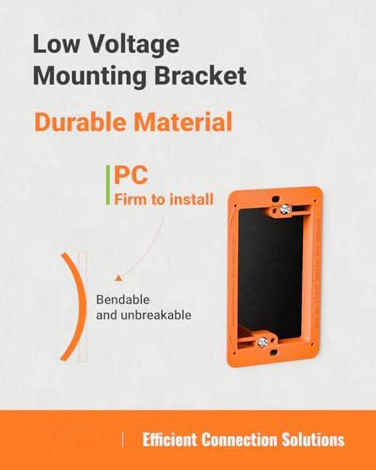 Etokfoks Low Voltage Mounting Bracket 1 Gang for Ethernet Wall Plate ...