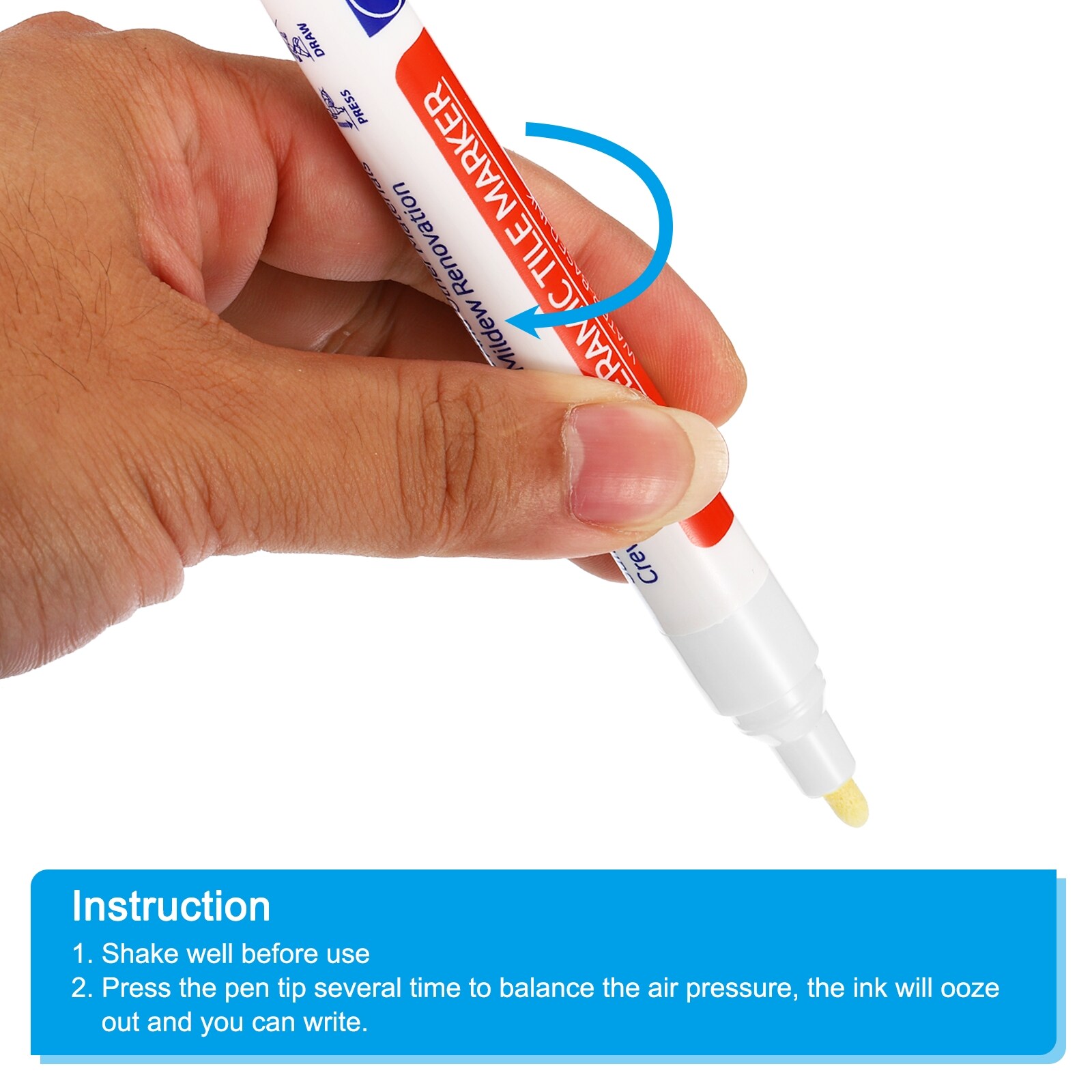 PATIKIL 4pcs Grout Pen White Tile Marker Waterproof Grout Sealer Pen ...