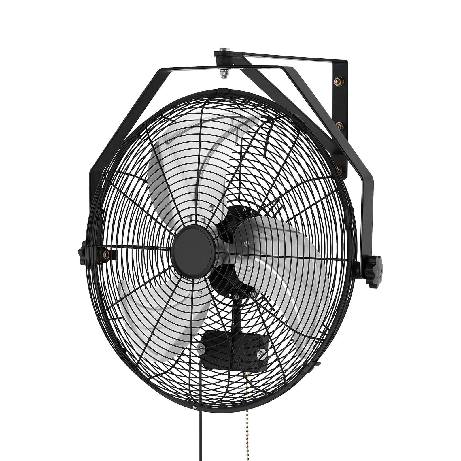 Mecale Wall Mount Fan 18 in Industrial Fan 2850 CFM 3 Speed IP44 ...
