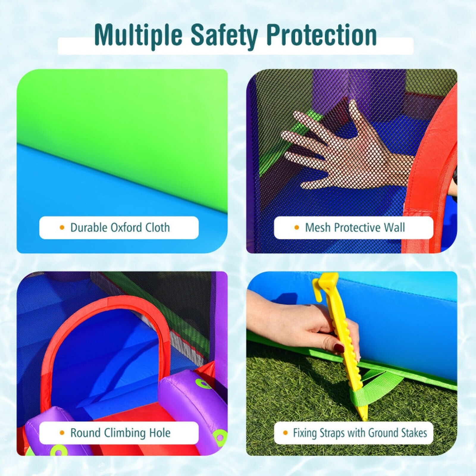 SUGIFT Inflatable Water Slide Castle with Octopus Design 300-lb ...