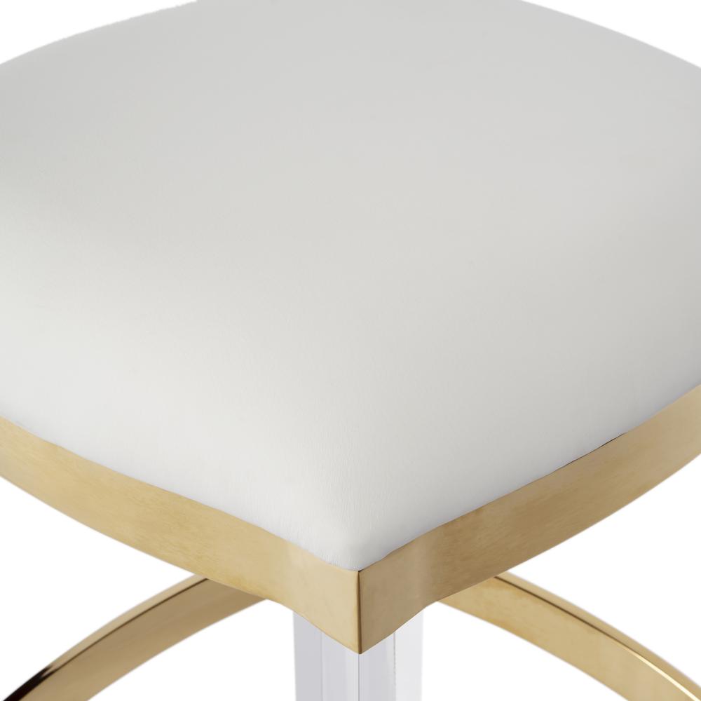 Butler Specialty Jordan Acrylic Polished Brass 24 Counter Stool White ...