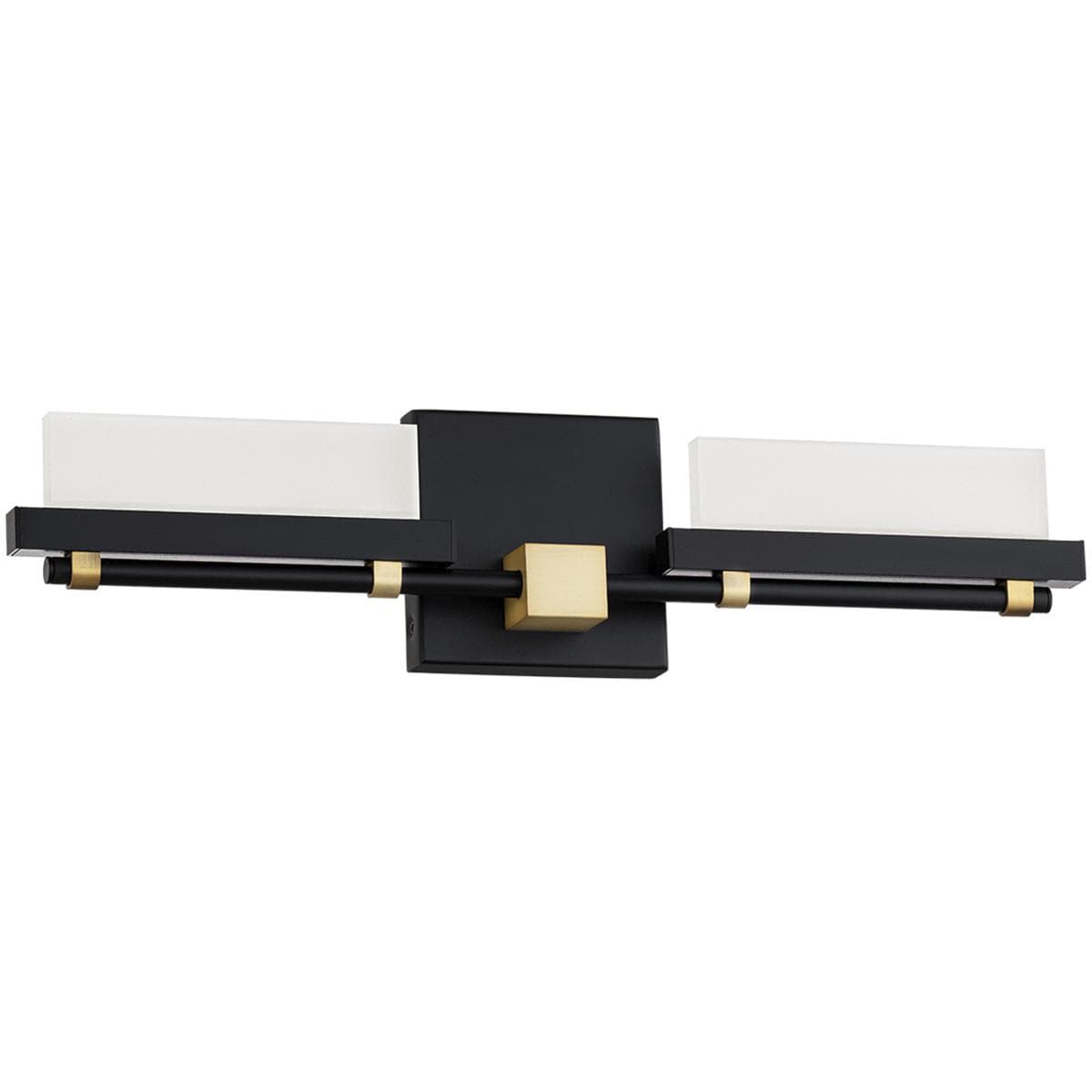 WAC Lighting WS-91420-BK/AB Two Fold LED 20 inch Black Aged Brass Bath ...