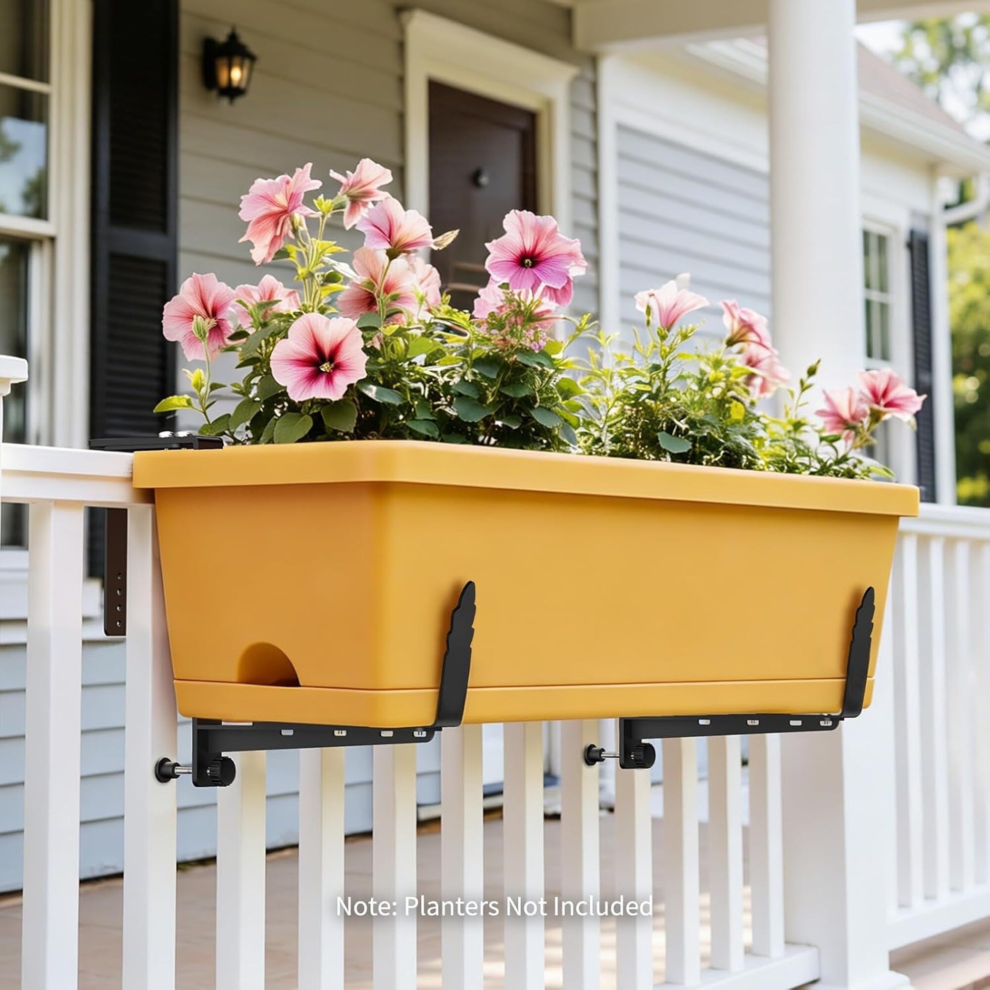 Angel Sar 6 Pack Adjustable Heavy Duty Iron Window Box Brackets with ...