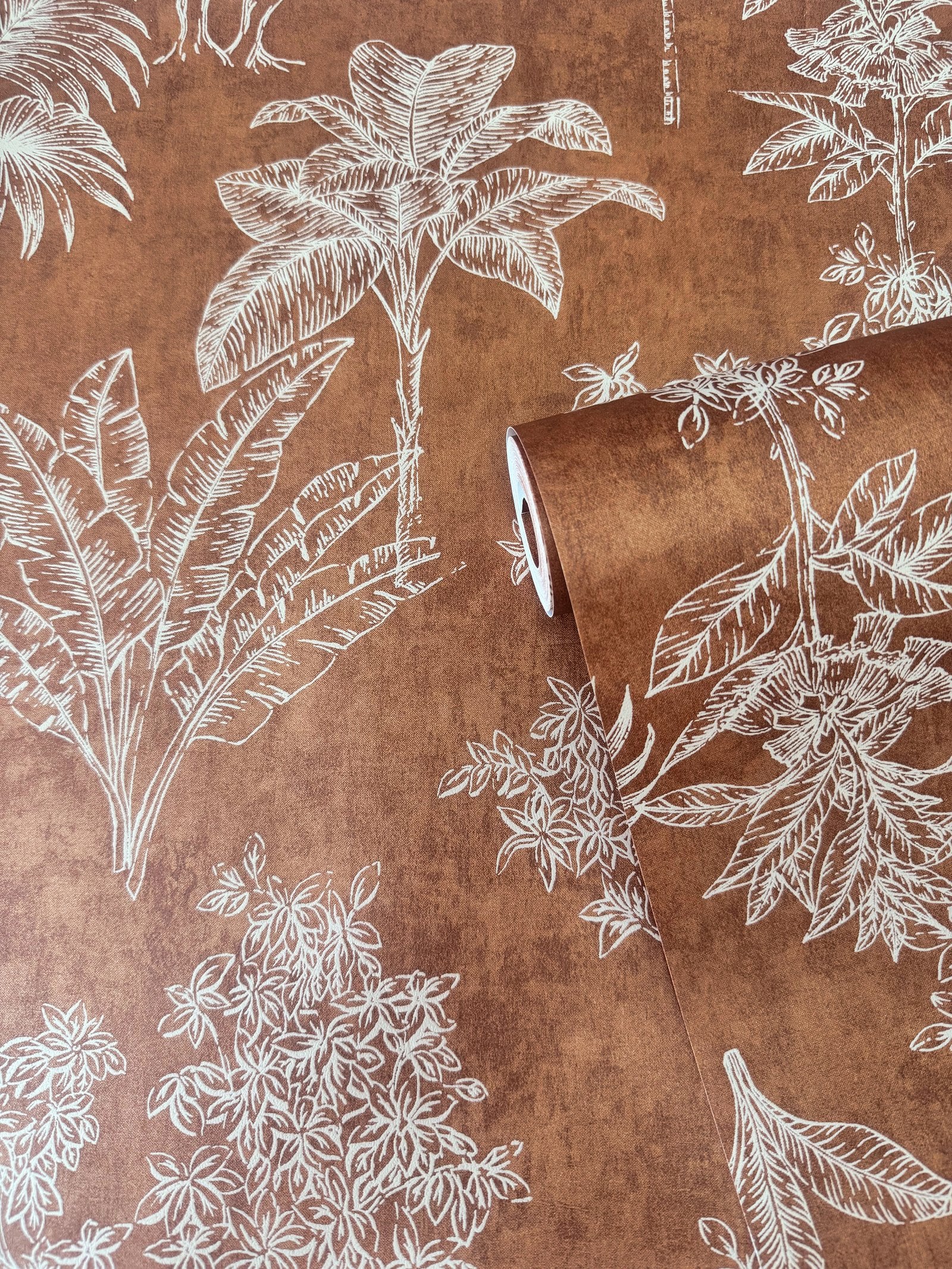 Galerie Zen Floating Foliage Orange Wallpaper DWP0361-07 in the ...