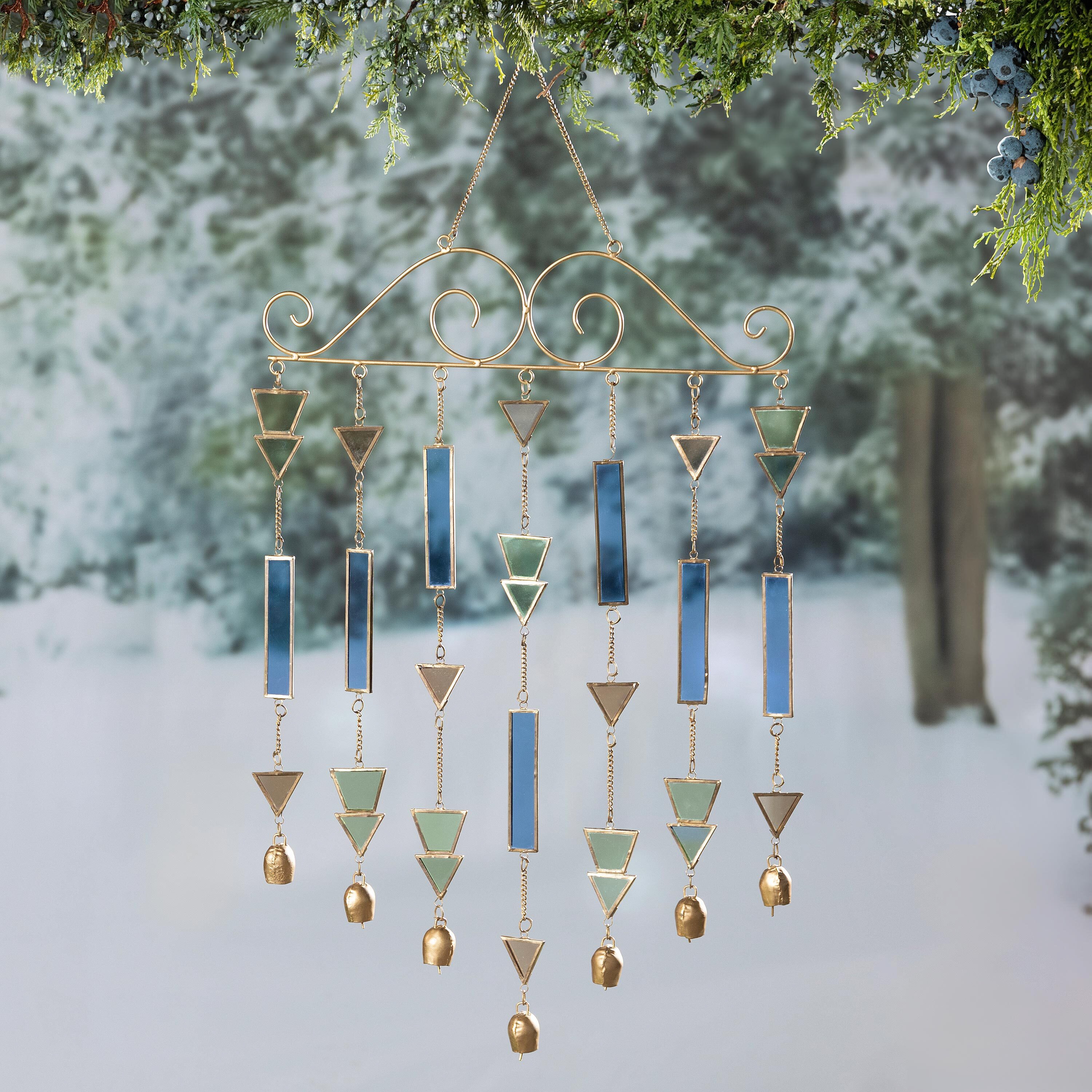 Evergreen 36-in Gold Metal Natural Wind Chime in the Wind Chimes ...