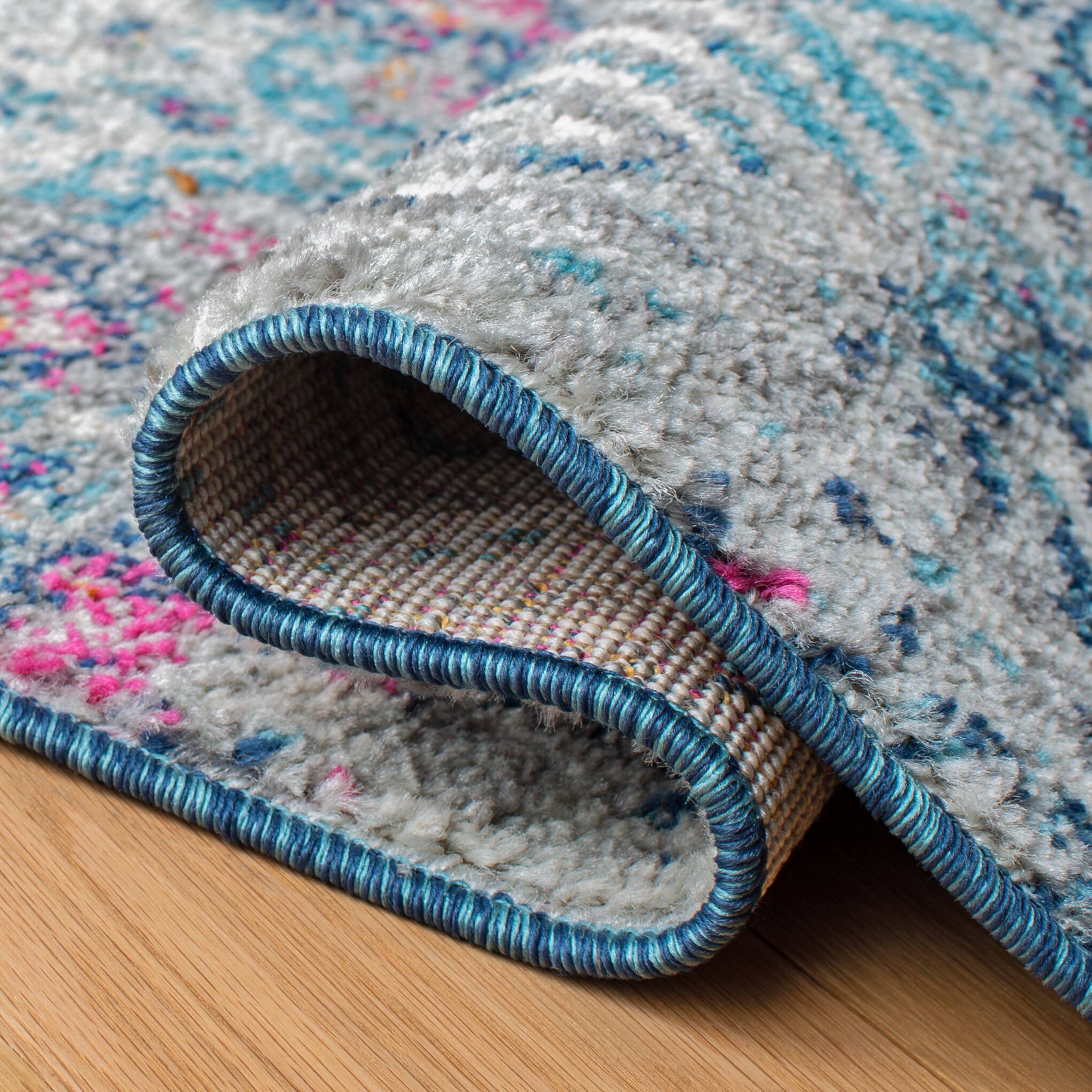Safavieh Madison 797K Denim Blue Purple 2 x 10 Runner rug in the Rugs ...
