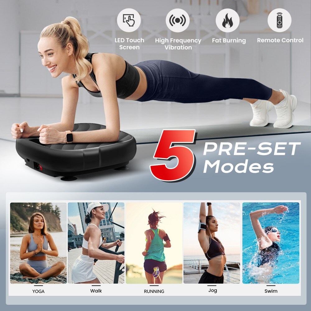 KERDOM Powerful Vibrating Plate Fitness Machine full-body workout ...