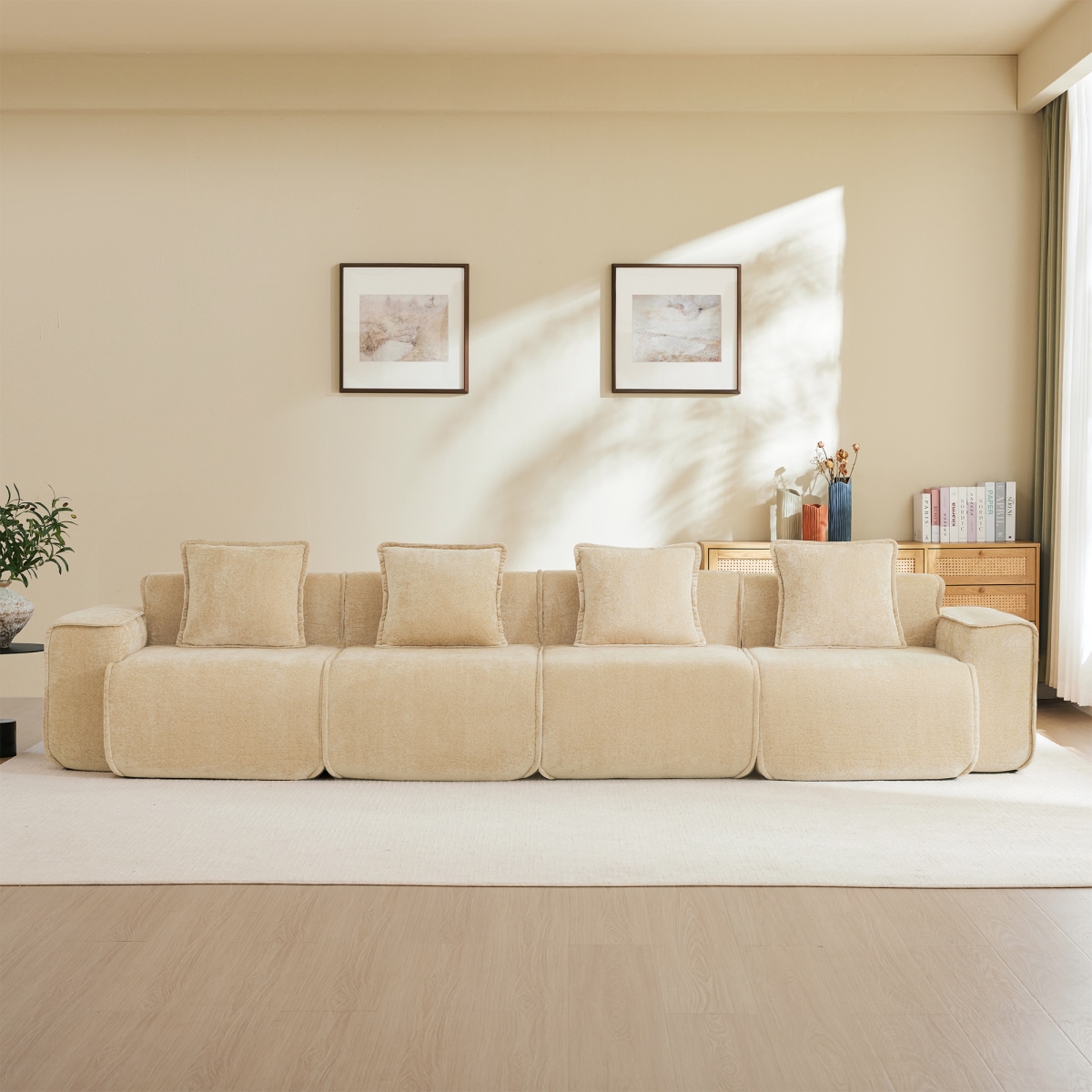 Streamdale Furniture Streamdale Streamlined Deep Seat Modular 4-Seat ...