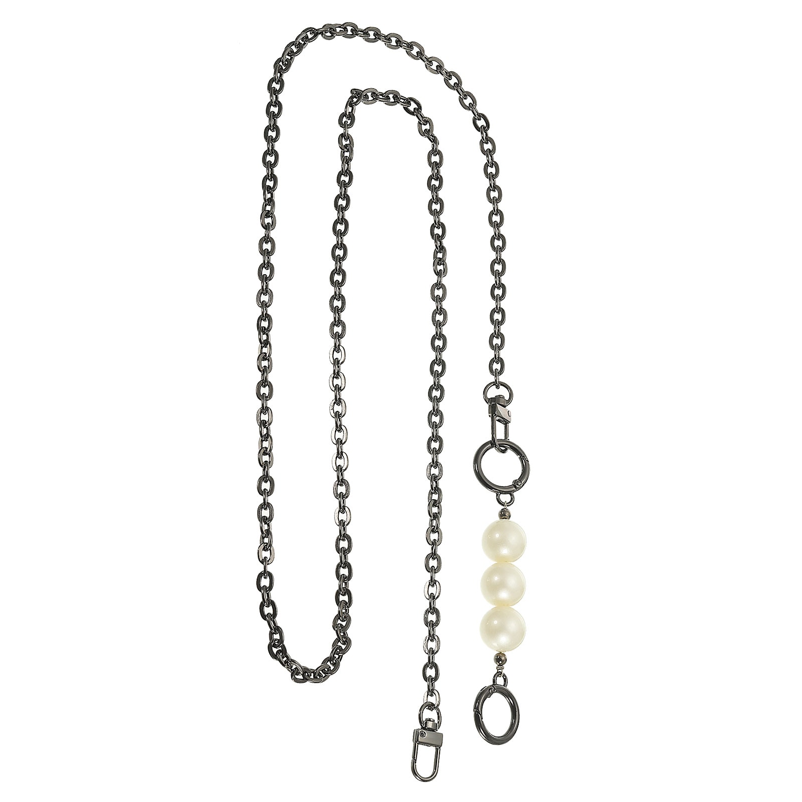 PATIKIL Imitation Pearl Bead Purse Chain Strap 51 Inch Pearl Beaded Bag ...
