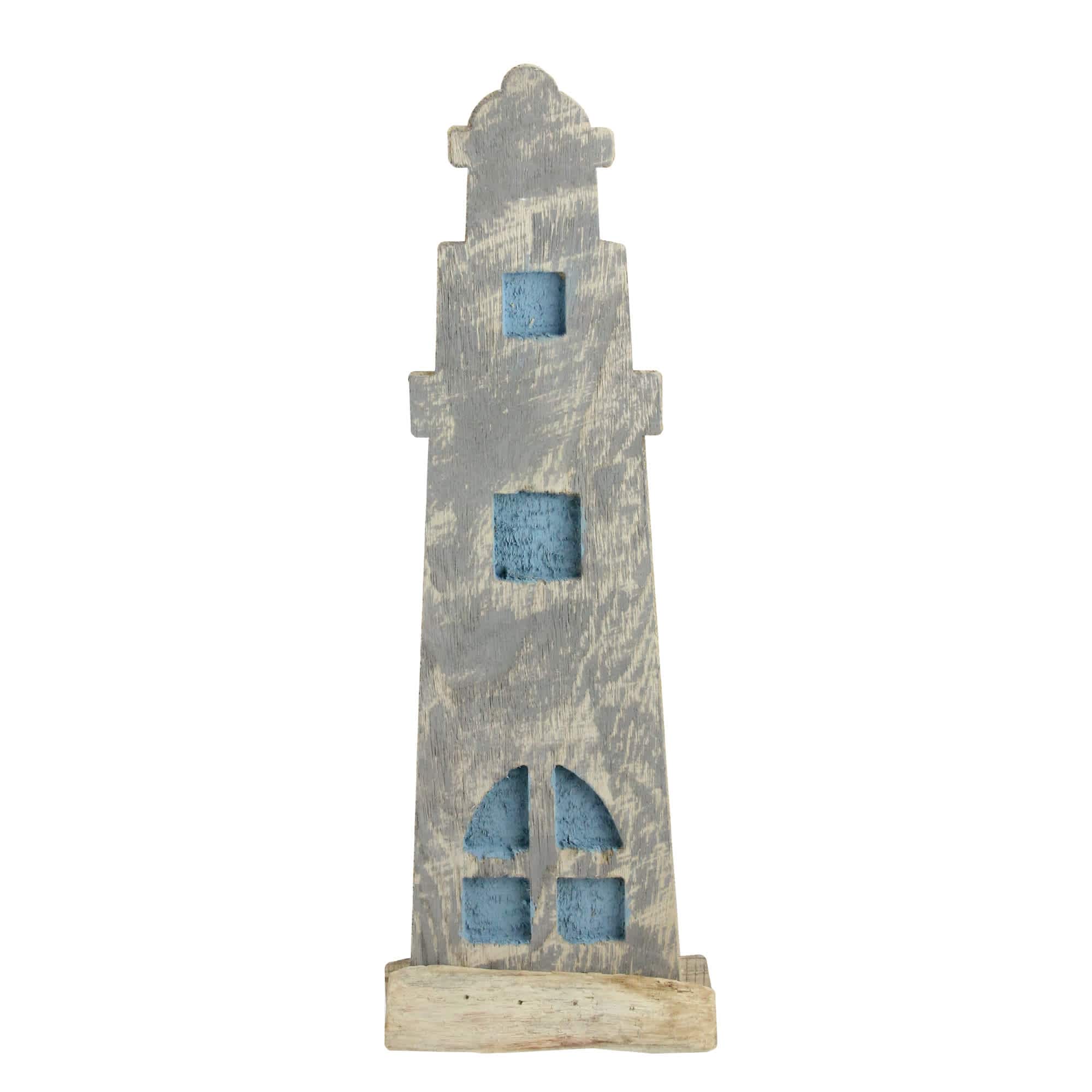 Northlight 15 inch Natural Distressed Wood Cape Cod Inspired Nautical ...