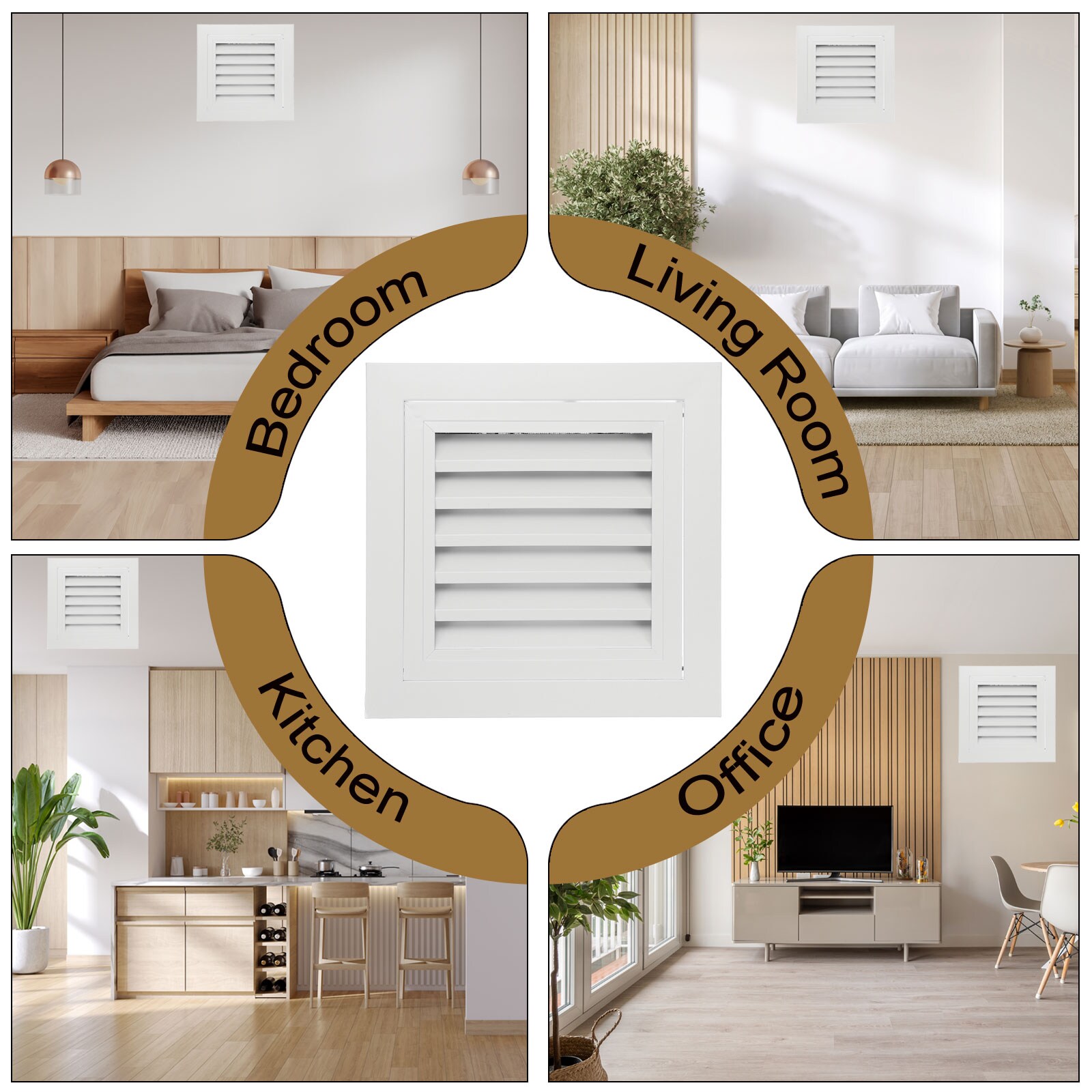 PATIKIL 10inch x 10inch Aluminum Return Grille Return Air Vent Cover ...