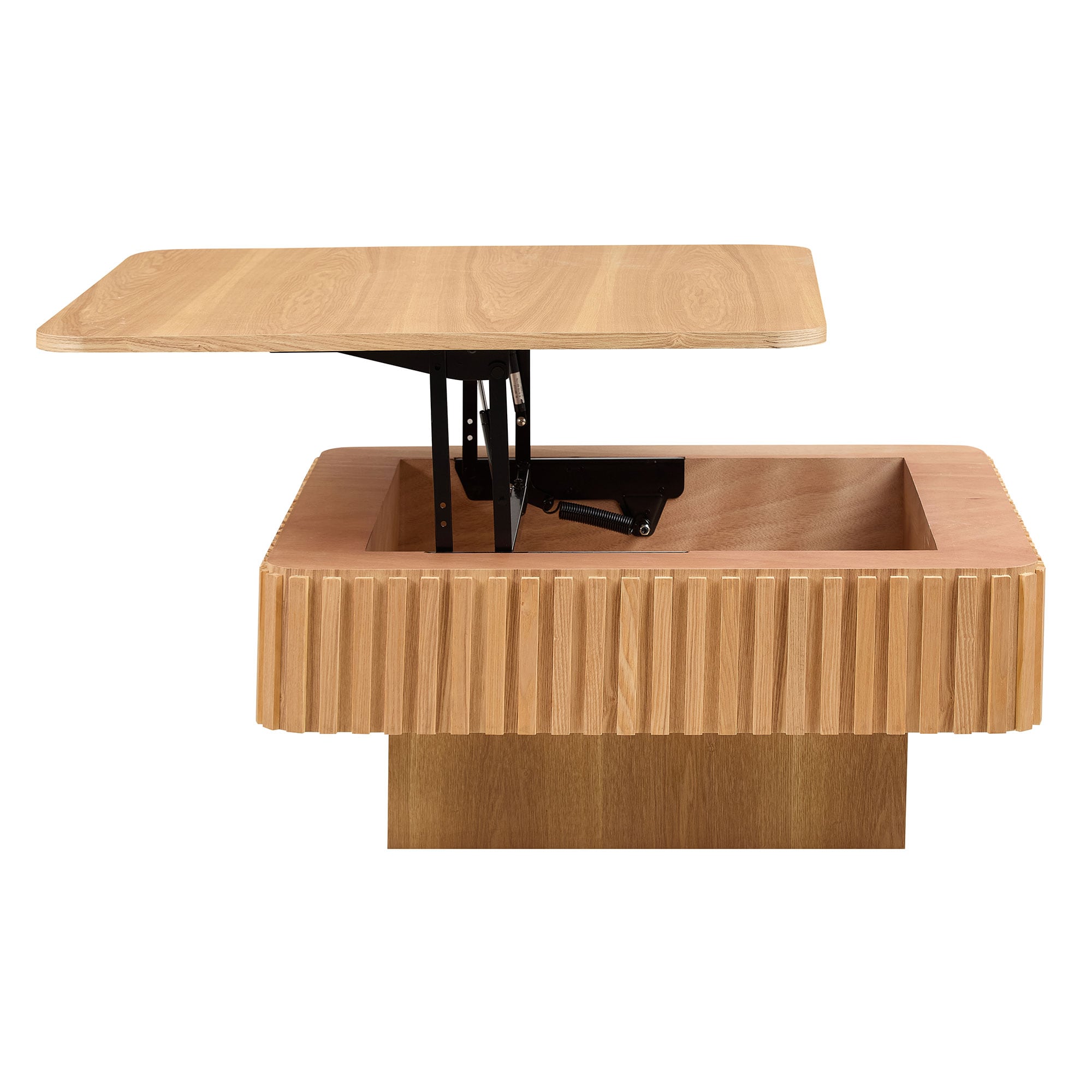 GDFStudio Aponaug Modern Handcrafted Lift-Top Drum Coffee Table with ...