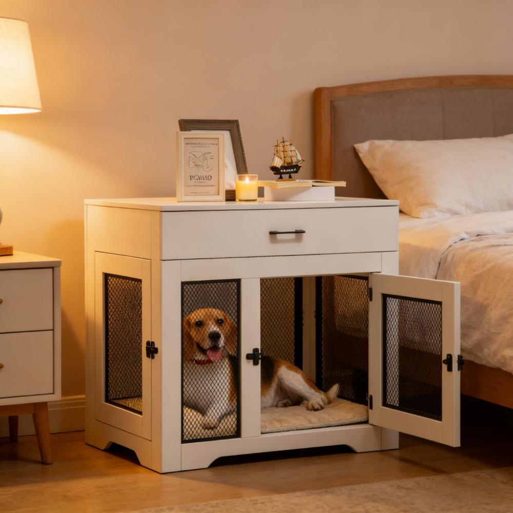 Huluwat Dog Crate Furniture Dog Kennel End Table for Living Room in the ...