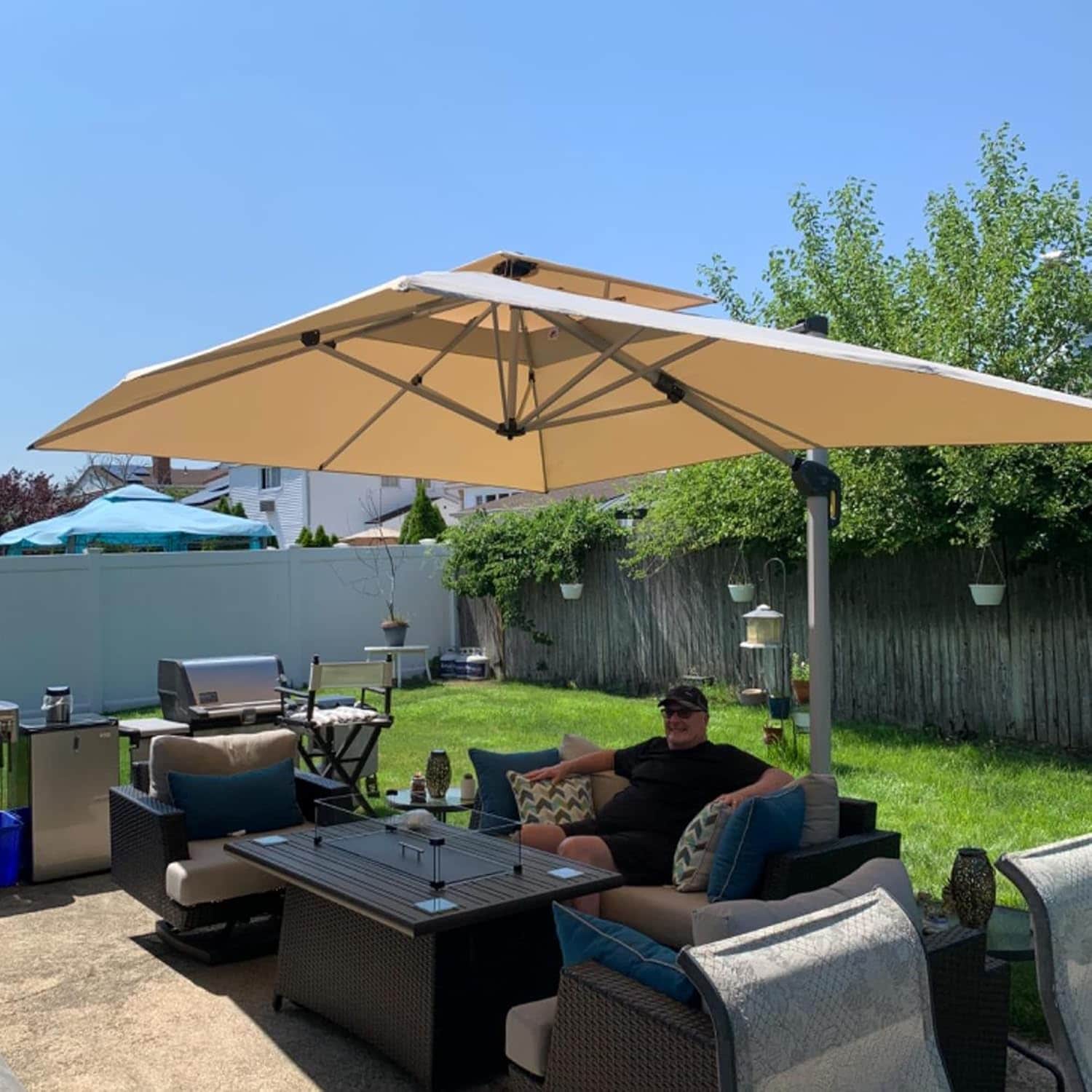 Cantilever Umbrella Patio Umbrellas & Accessories at Lowes.com