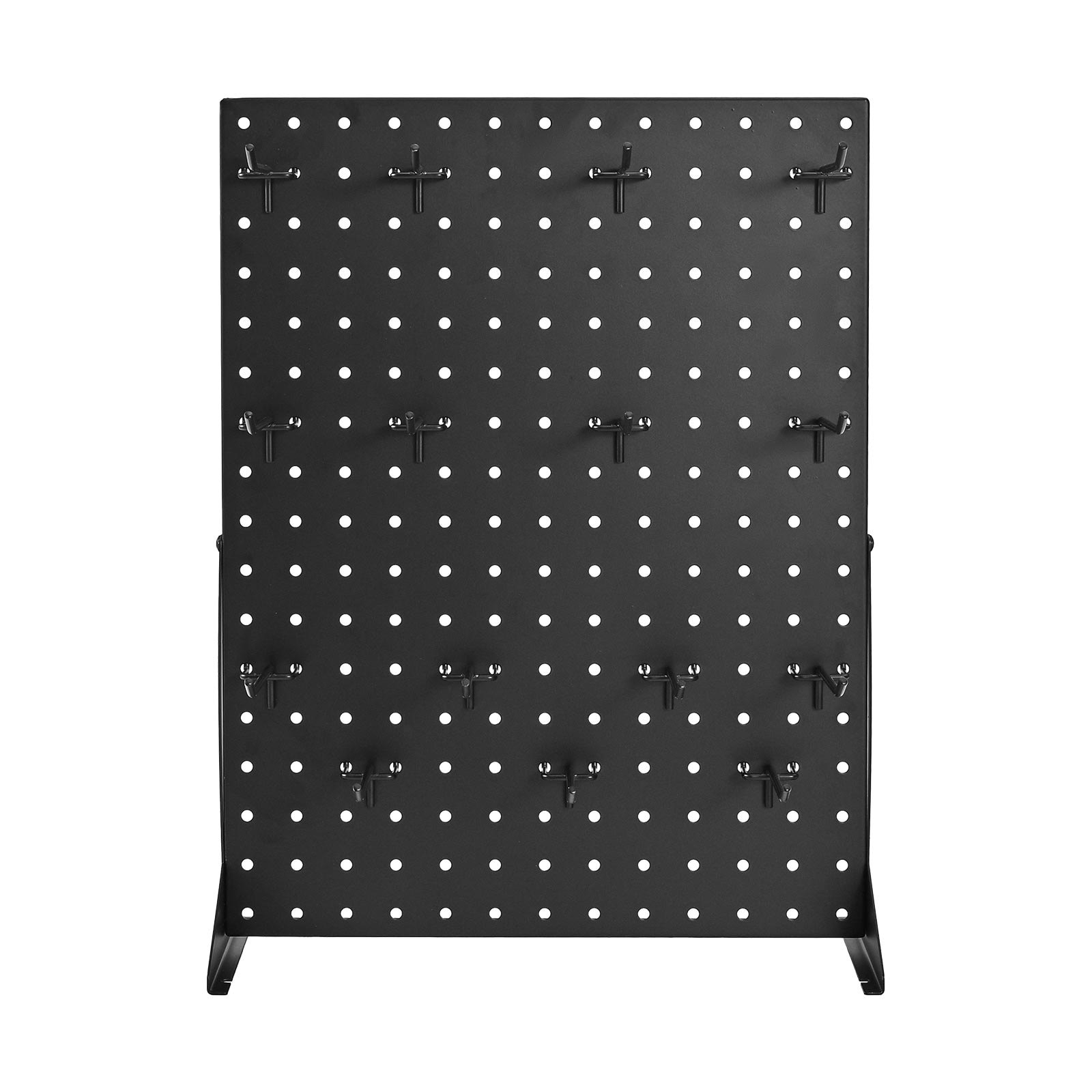 GIVIMO 17 in x 13 in Tabletop Pegboard Display Stand with 15 Hooks Cold ...