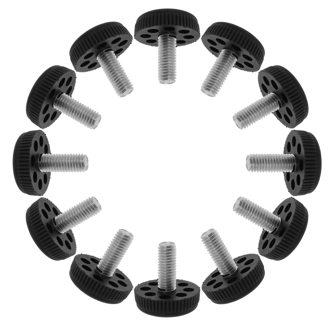 Unique Bargains 12 PackM10 x 25 x 35mm Screw on Leveling Feet ...