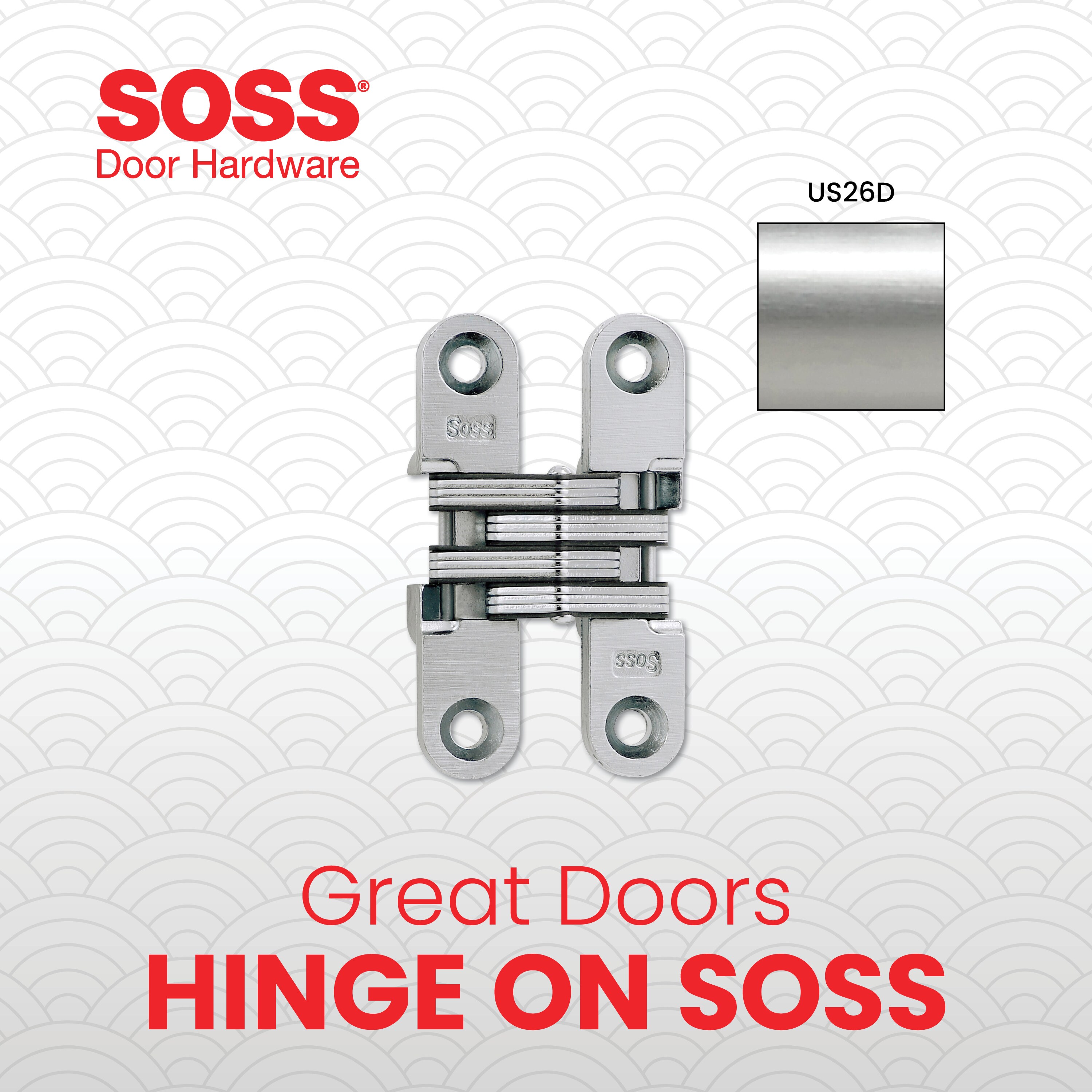 SOSS 204 2-3/8-in H Satin Chrome Mortise concealed Interior Door Hinge ...