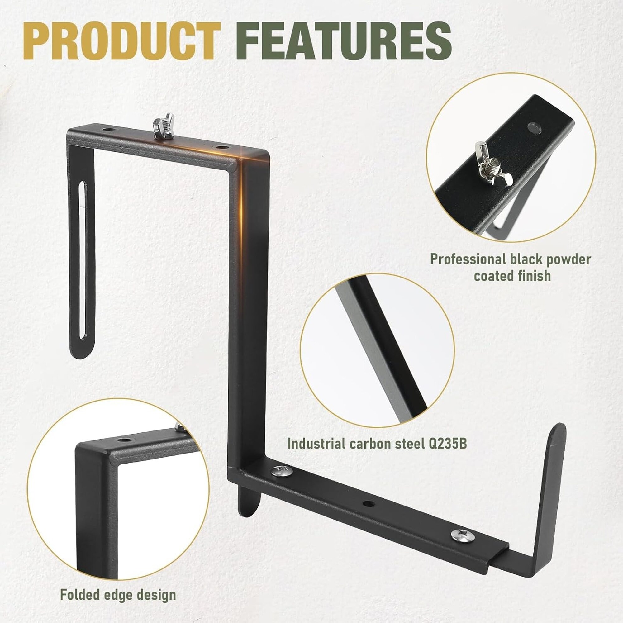 Angel Sar 4 Pack Adjustable Heavy Duty Universal Window Box Brackets ...