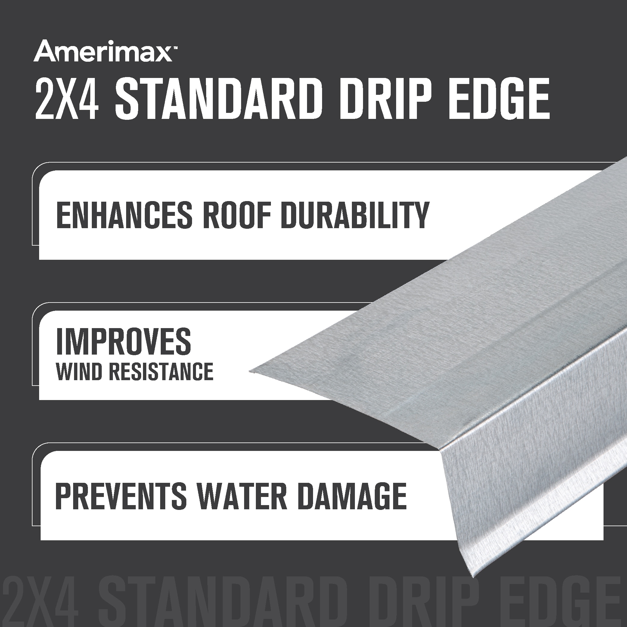 Amerimax 2x4 4-in x 10-ft Unpainted Galvanized steel Drip Edge in the ...