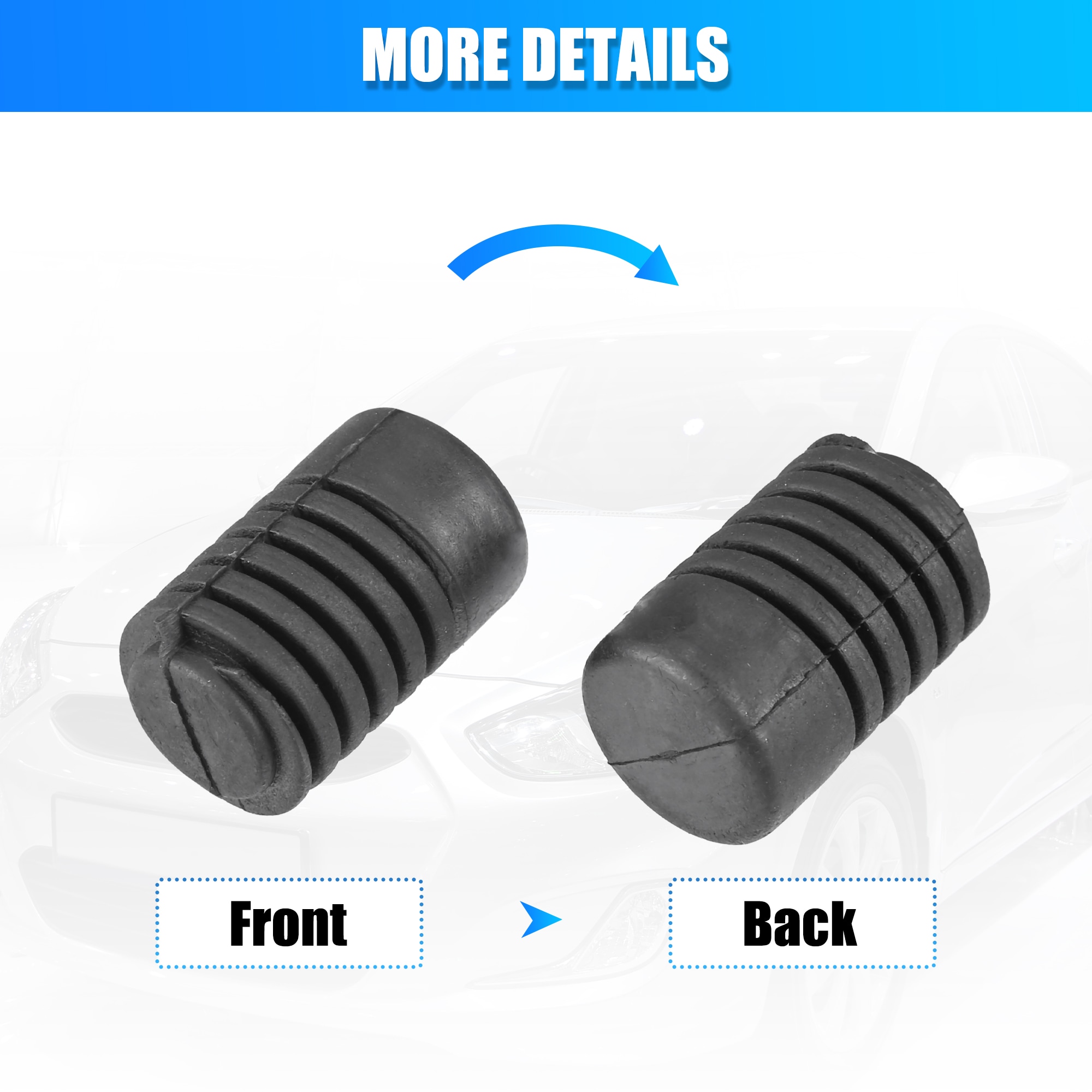 Unique Bargains 2pcs Car Hood Rubber Bumper Hood Bumper Stops Cushion ...