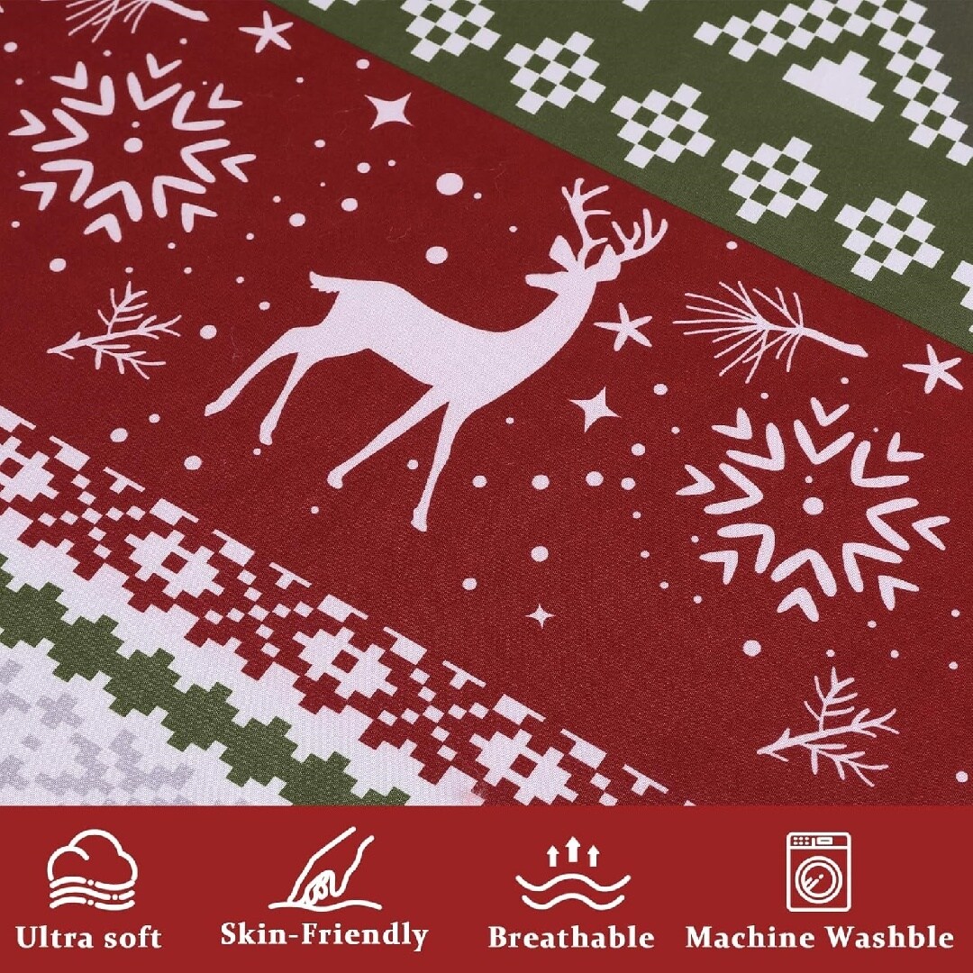 Garvee King Size Christmas Duvet Cover Boho Reindeer Print Holiday ...