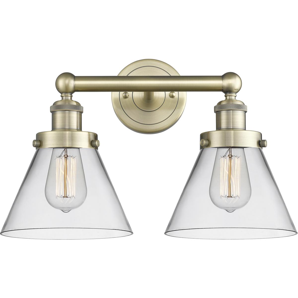 Innovations Lighting 616-2W-AB-G42 Cone Bathroom Vanity Light Antique ...