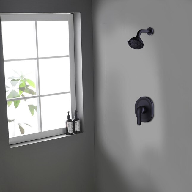 Wellfor Concealed Valve Showers System Matte Black 1 Handle Shower
