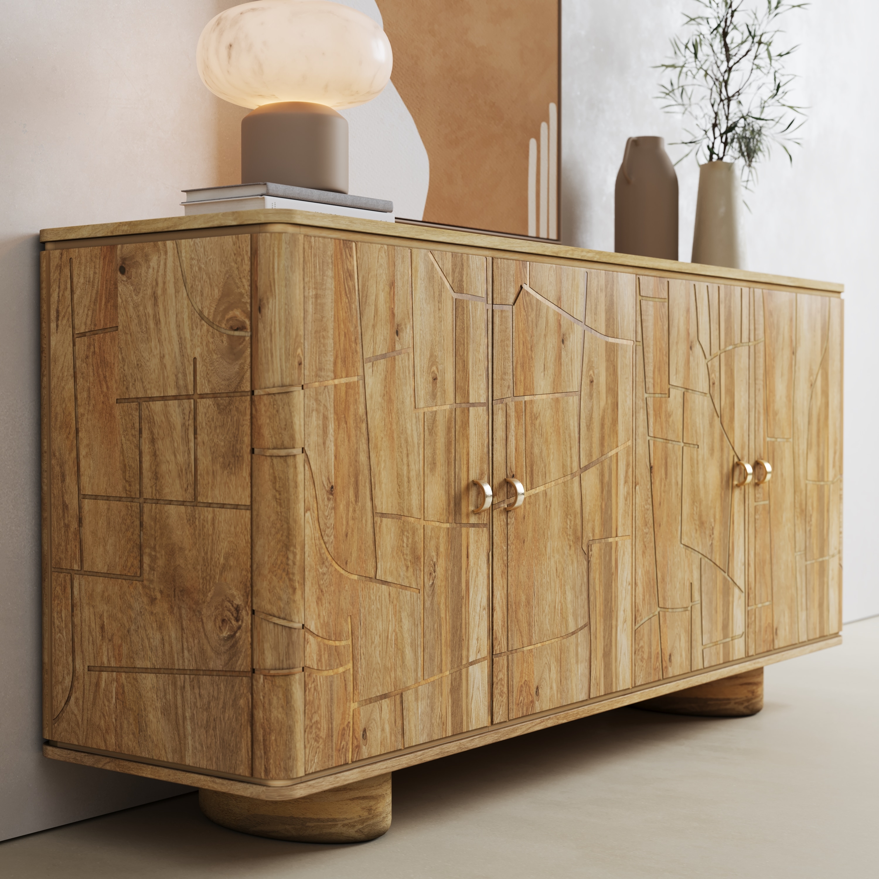 Urban Woodcraft Indigo Contemporary/Modern Natural Reclaimed wood Mango ...